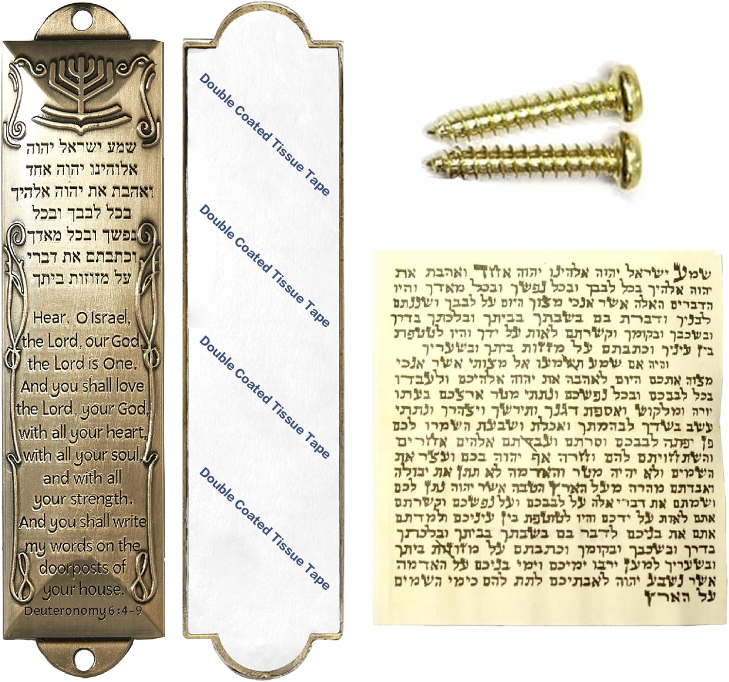 Amazon.com: CAMATET Mezuzah with Scroll for Door, Self-Stick Metal ...