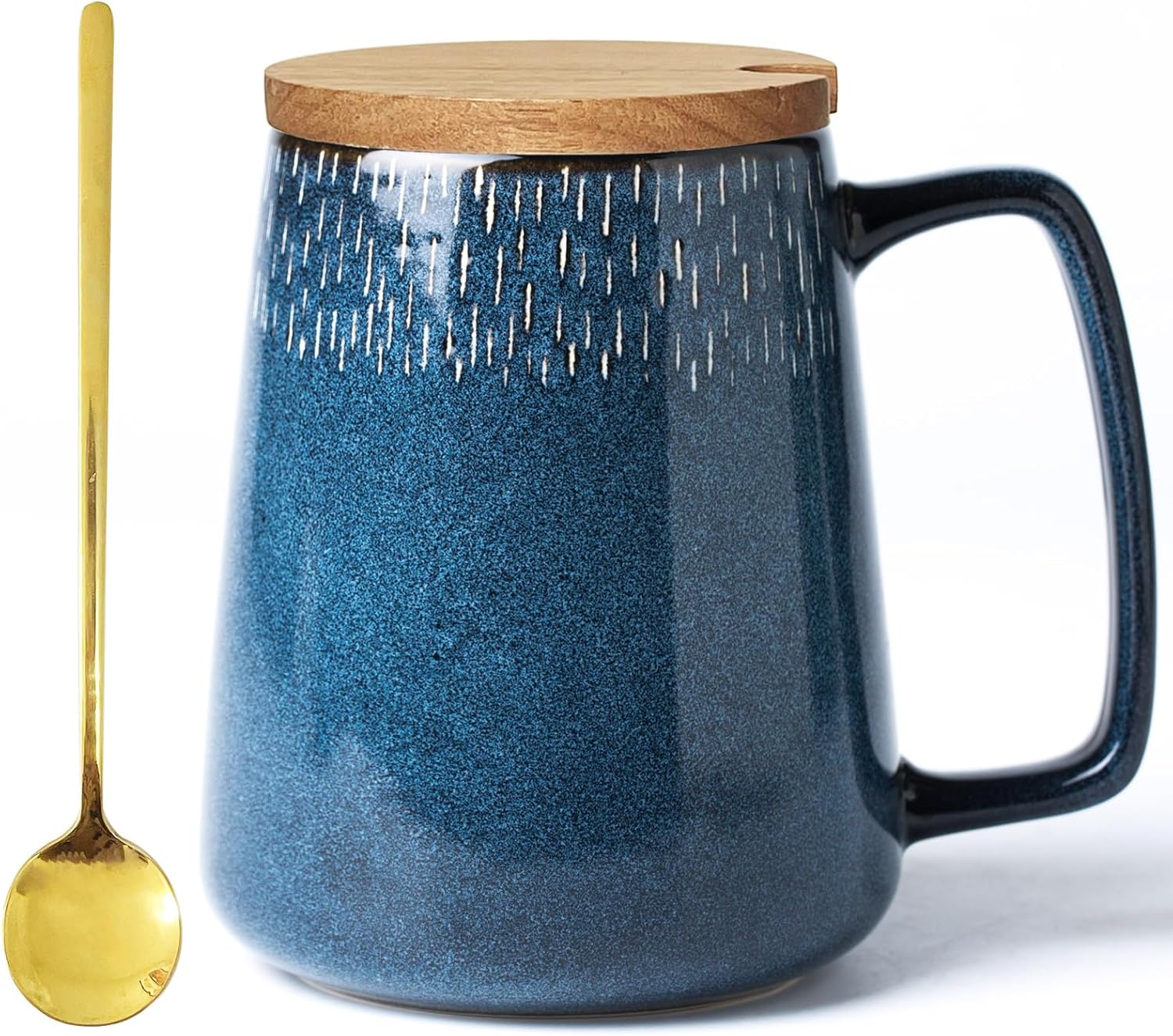 Amazon.com: HYTYSKAR 24 OZ Extra Large Ceramic Coffee Mug, with Spoon ...