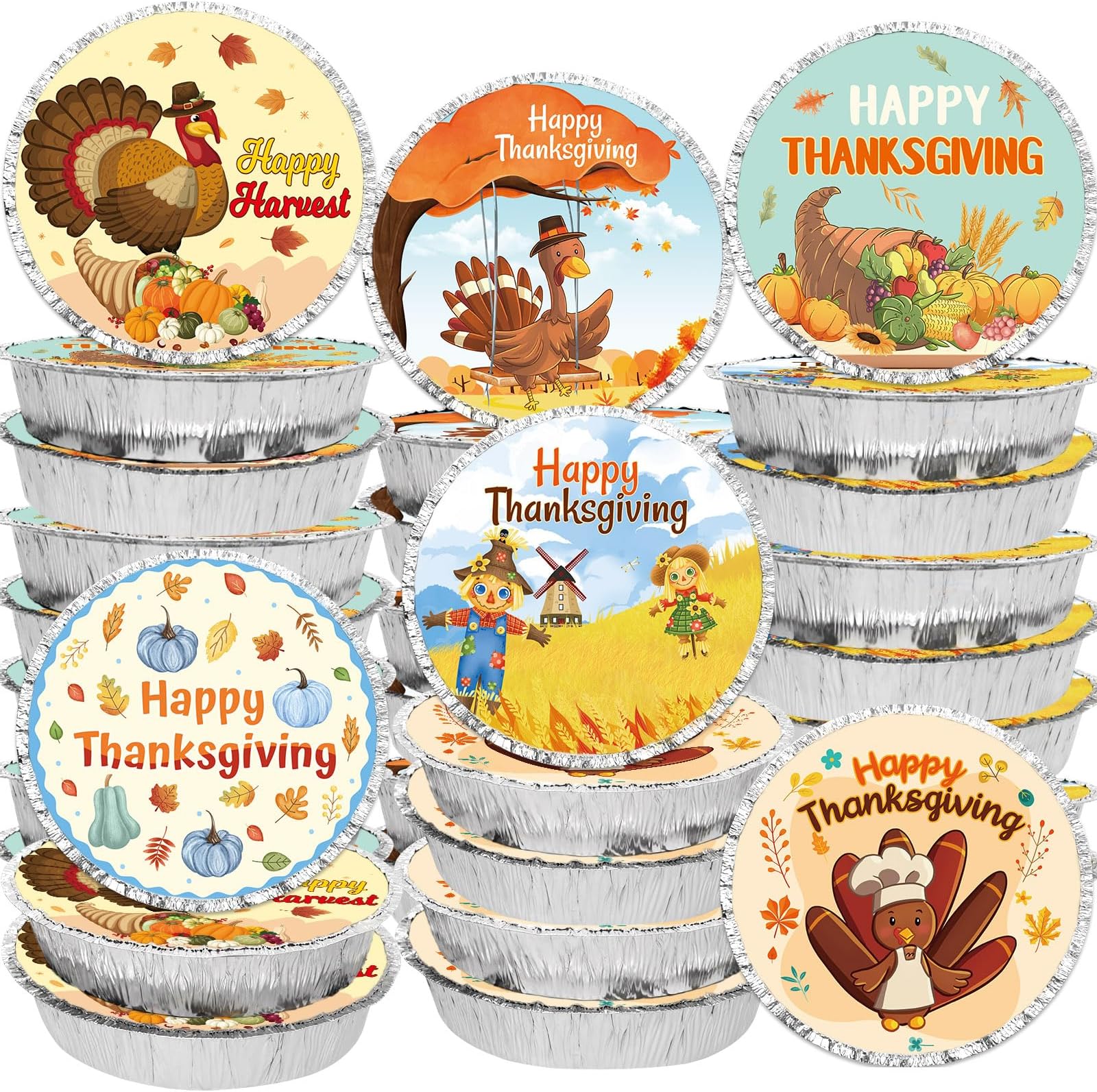 Amazon.com: Thanksgiving To Go Containers Leftover Containers 24pack 8 ...