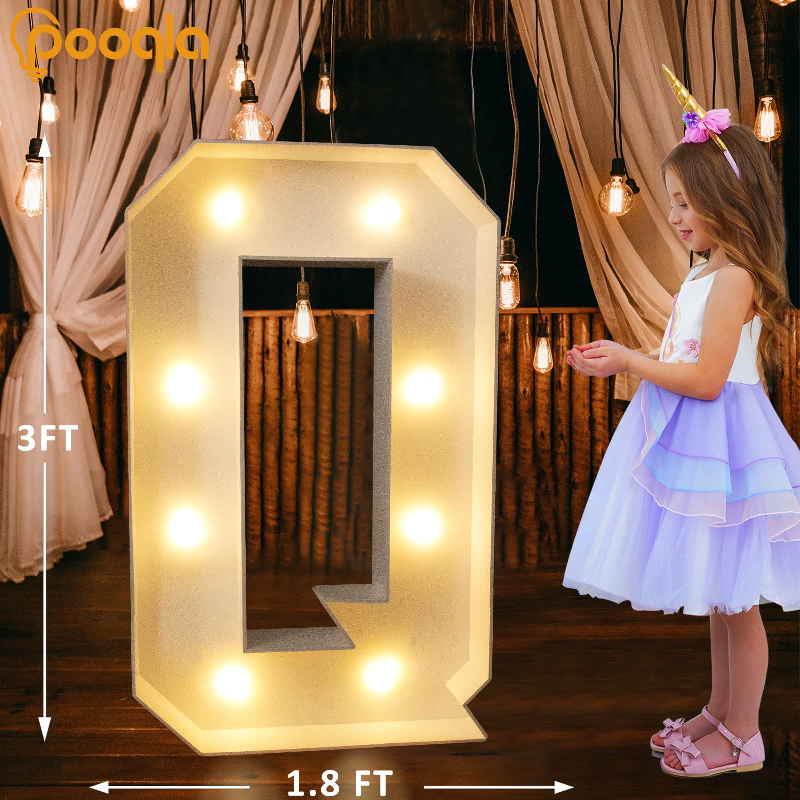 Snapklik.com : 3FT Marquee Light Up Letters, Cool White And Warm White ...