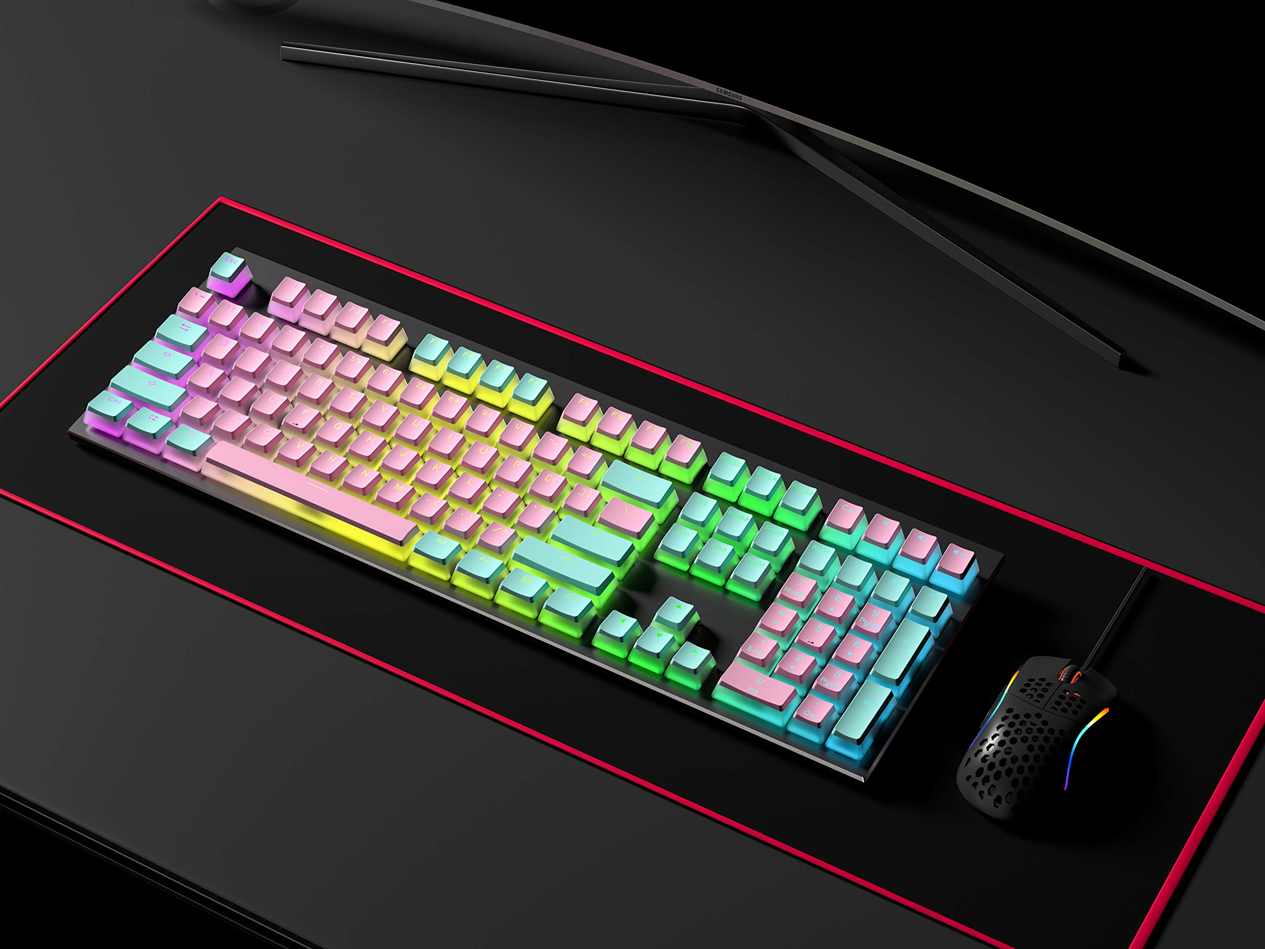 HK Gaming Pudding Keycaps Set | Doubleshot PBT Keycap Set | Full 108 ...