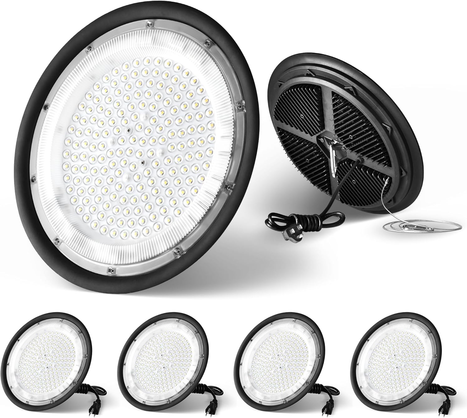 LEDIARY 4 Pack LED High Bay Light 150W 15000LM (Eqv.400W MH/HPS) 5000K ...