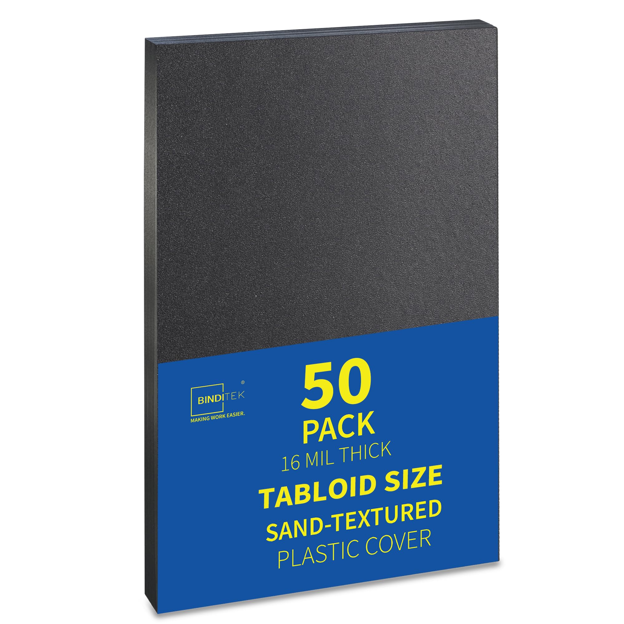 Amazon.com : Binditek 50 Pack 16 Mil Sand-Textured Polycover, 11 x 17 ...