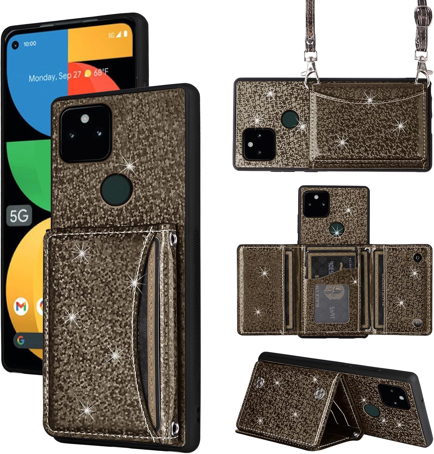 Amazon.com: Furiet Wallet Case for Google Pixel 5a 5G with Shoulder ...