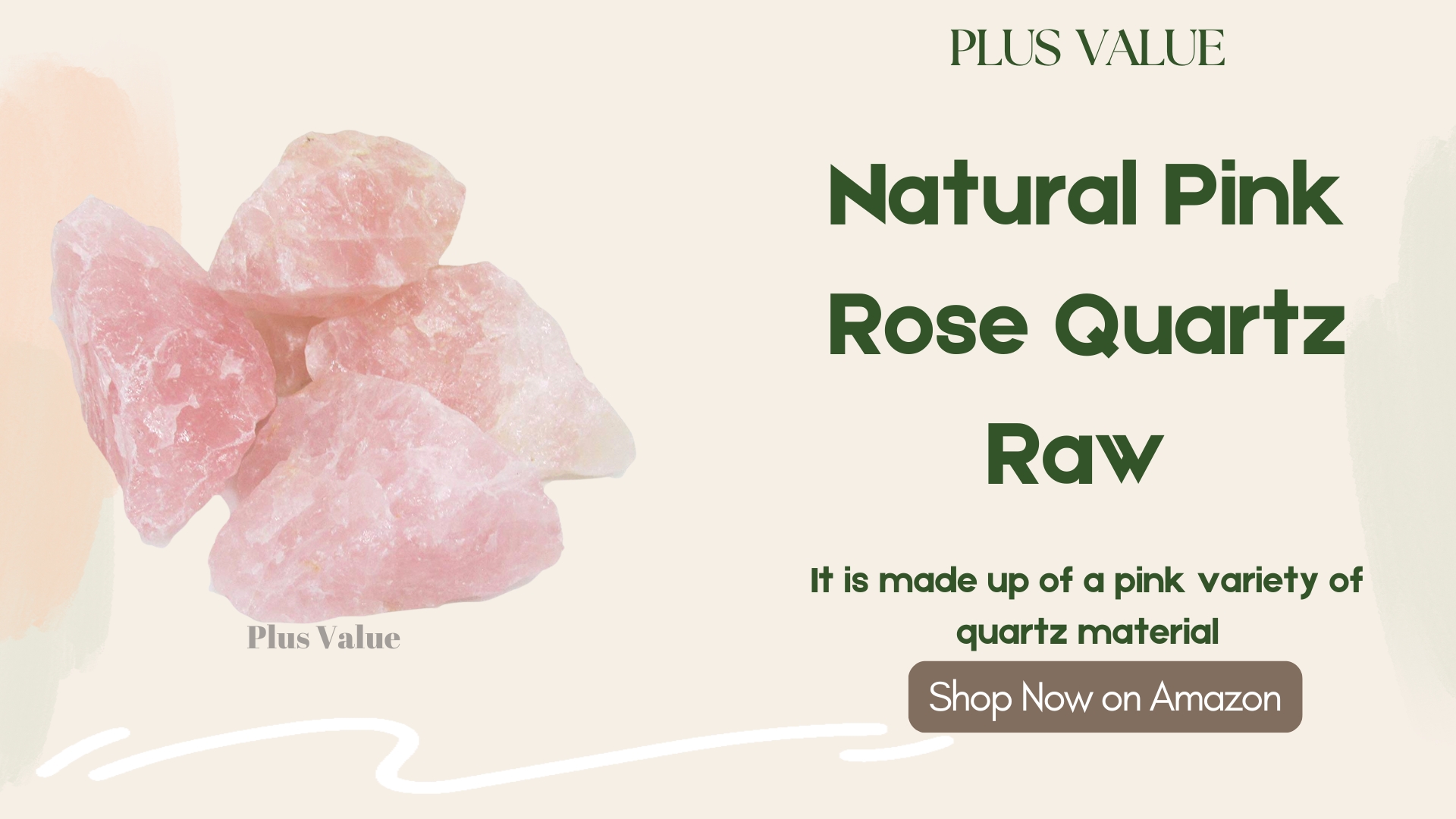 Watch Natural Rose Quartz Raw Stones 300 400 gm on Amazon Live
