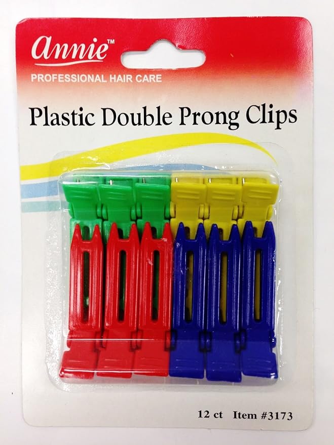 Amazon.com : Annie Plastic Double Prong Clips #3173 : Beauty & Personal ...