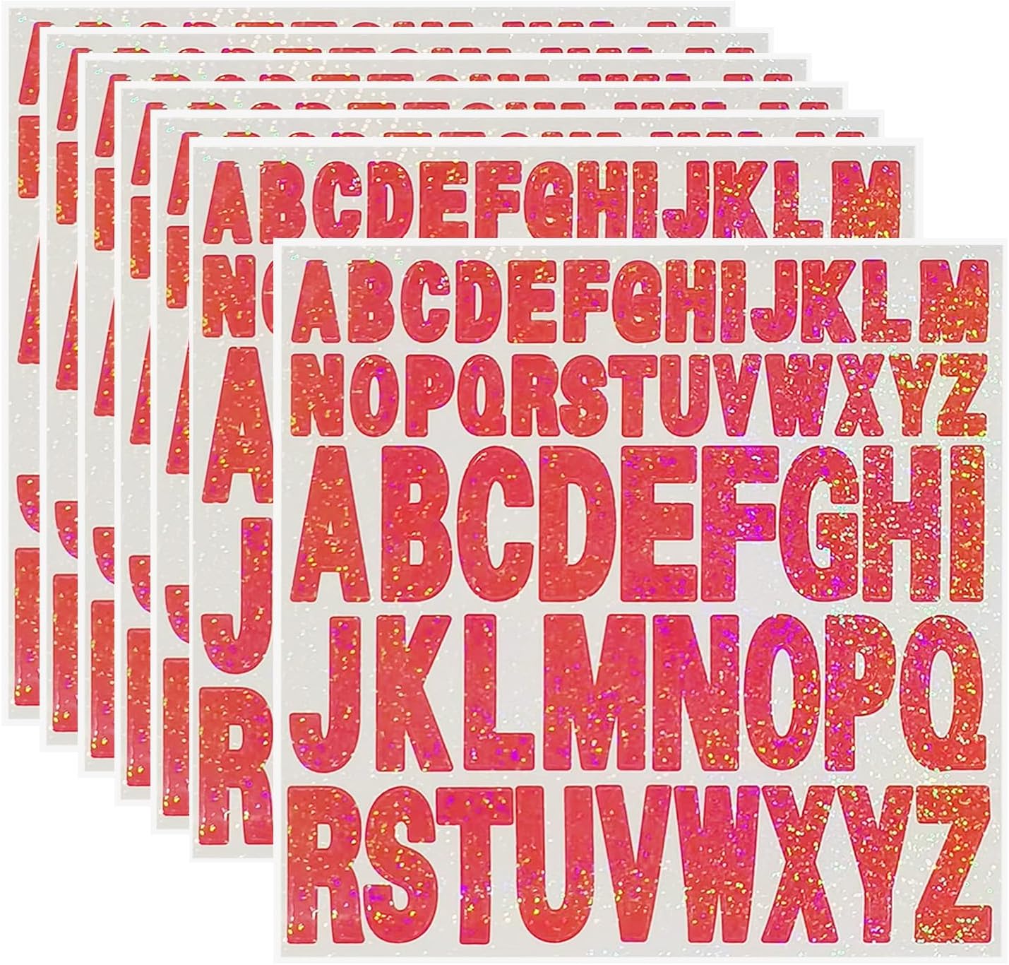 Amazon.com: Starboling Letter Stickers,2 Inch+1 Inch Red Alphabet ...