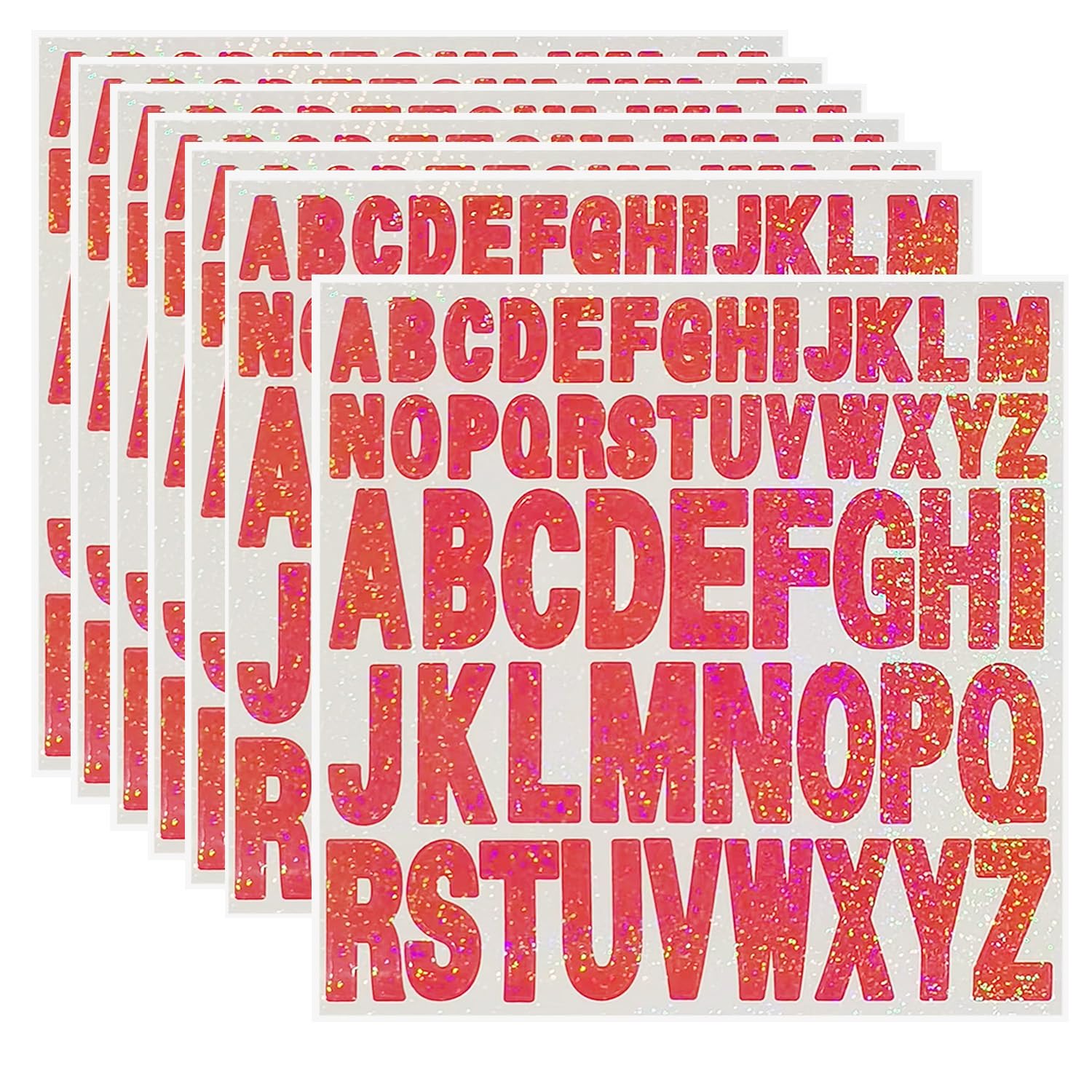 Amazon.com: Starboling Letter Stickers,2 Inch+1 Inch Red Alphabet ...