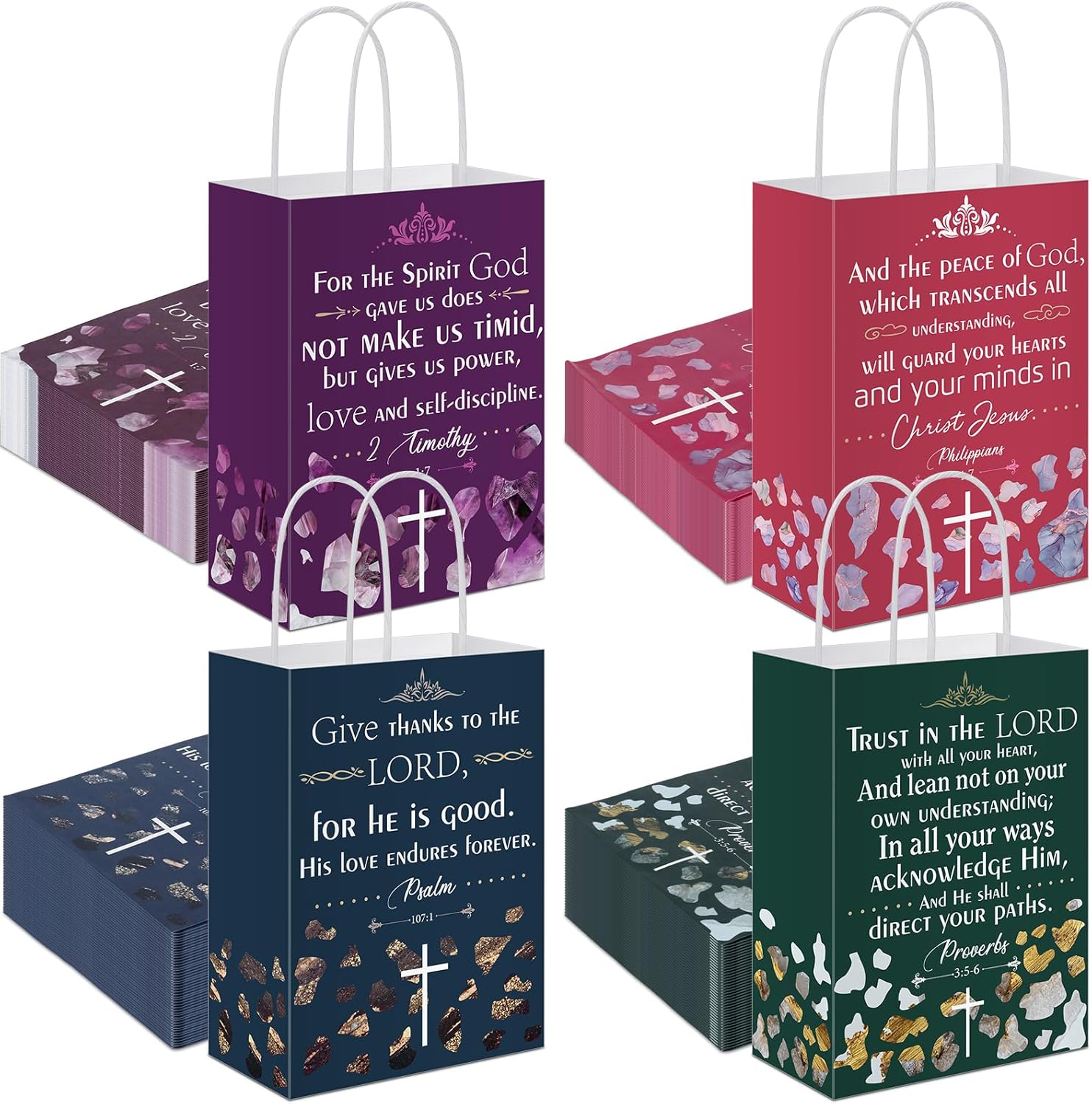 Amazon.com: Yeaqee 36 Pcs Religious Hymn Gift Bags with Handles Church ...