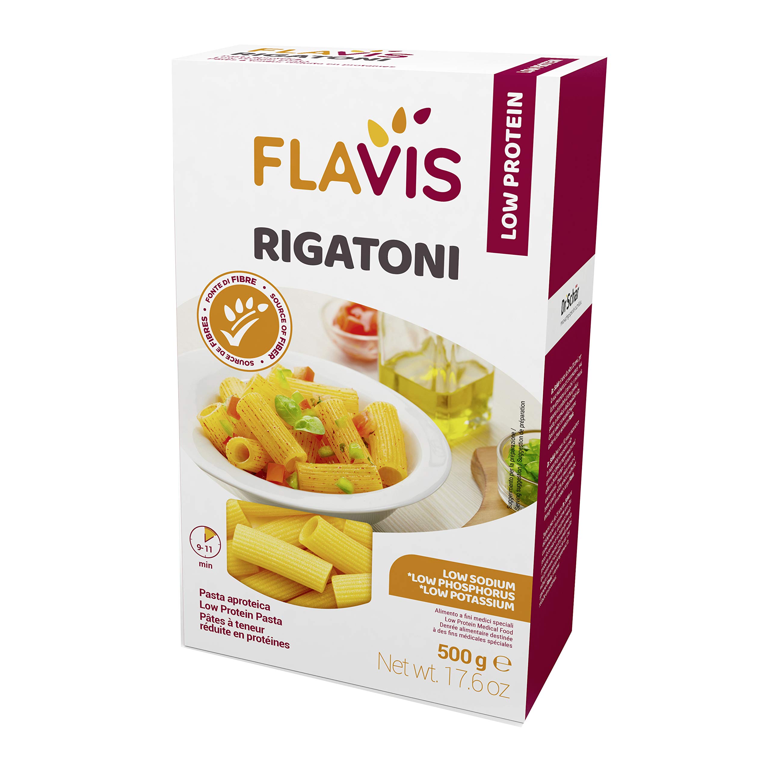 Flavis Rigatoni - Low Protein Pasta 500g : Amazon.co.uk: Grocery
