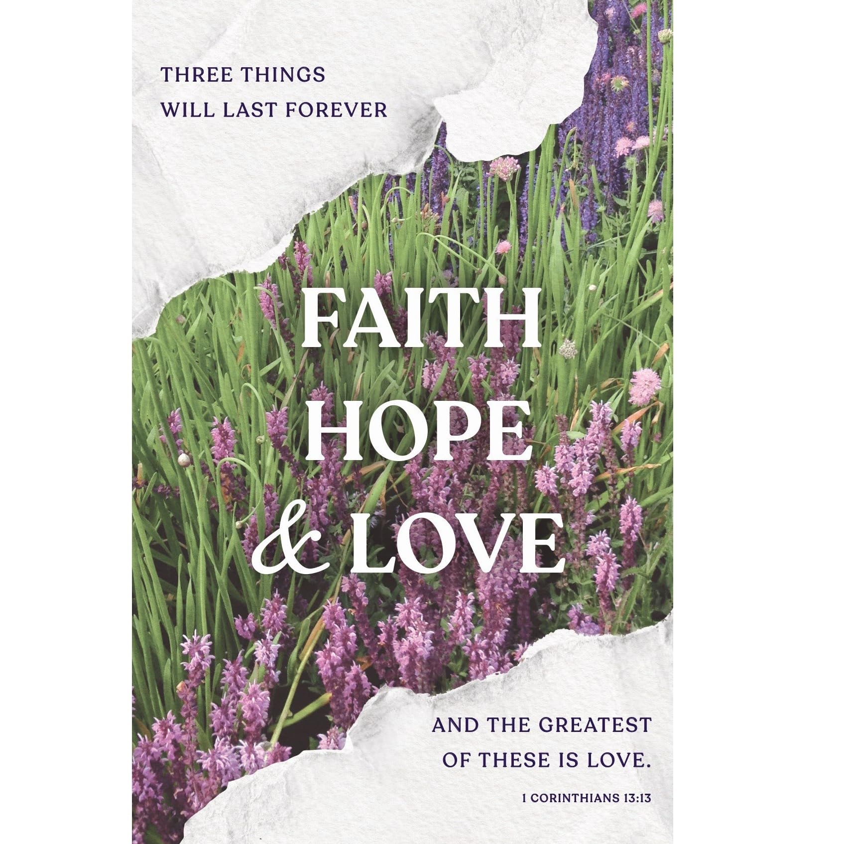 Amazon.com : Faith Hope & Love Church Bulletins Church Bulletin Package ...