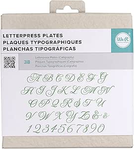 Amazon.com: QuicKutz We R Memory Keepers Letterpress Printing Plate Set ...