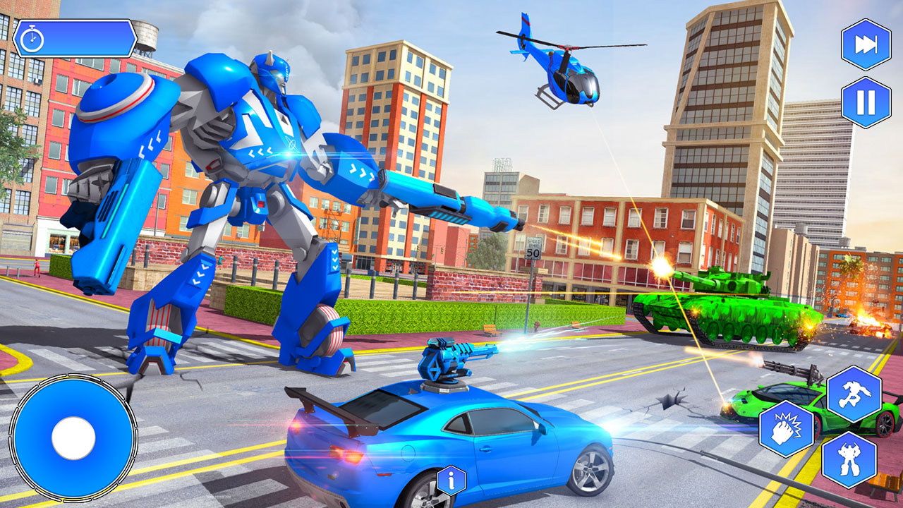 US Robot Car Transform Fighting Attack Game: Robot Fighting Mech Battle ...