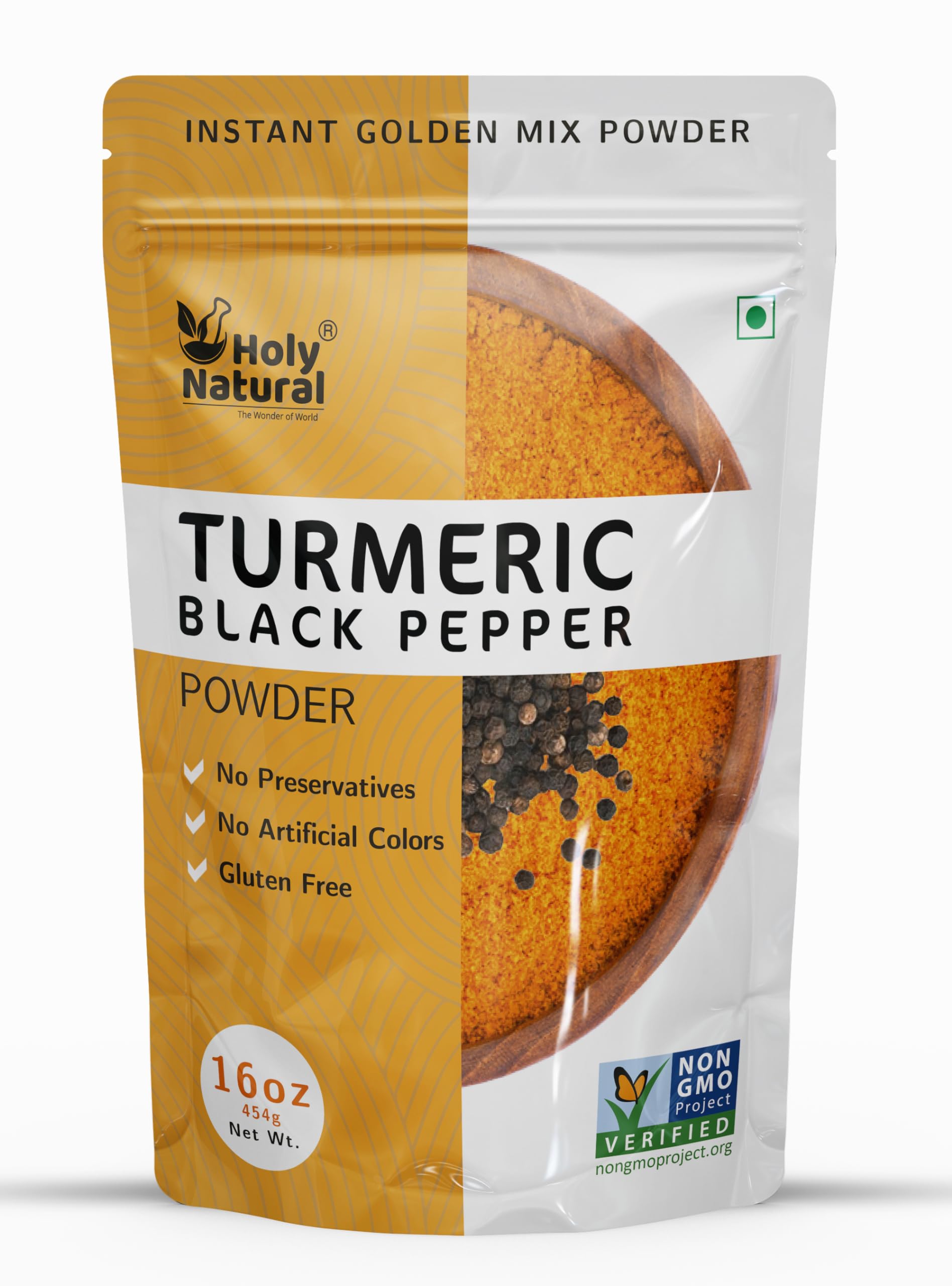 Amazon.com : Turmeric Black Pepper Powder, Curcuma with Black Pepper ...