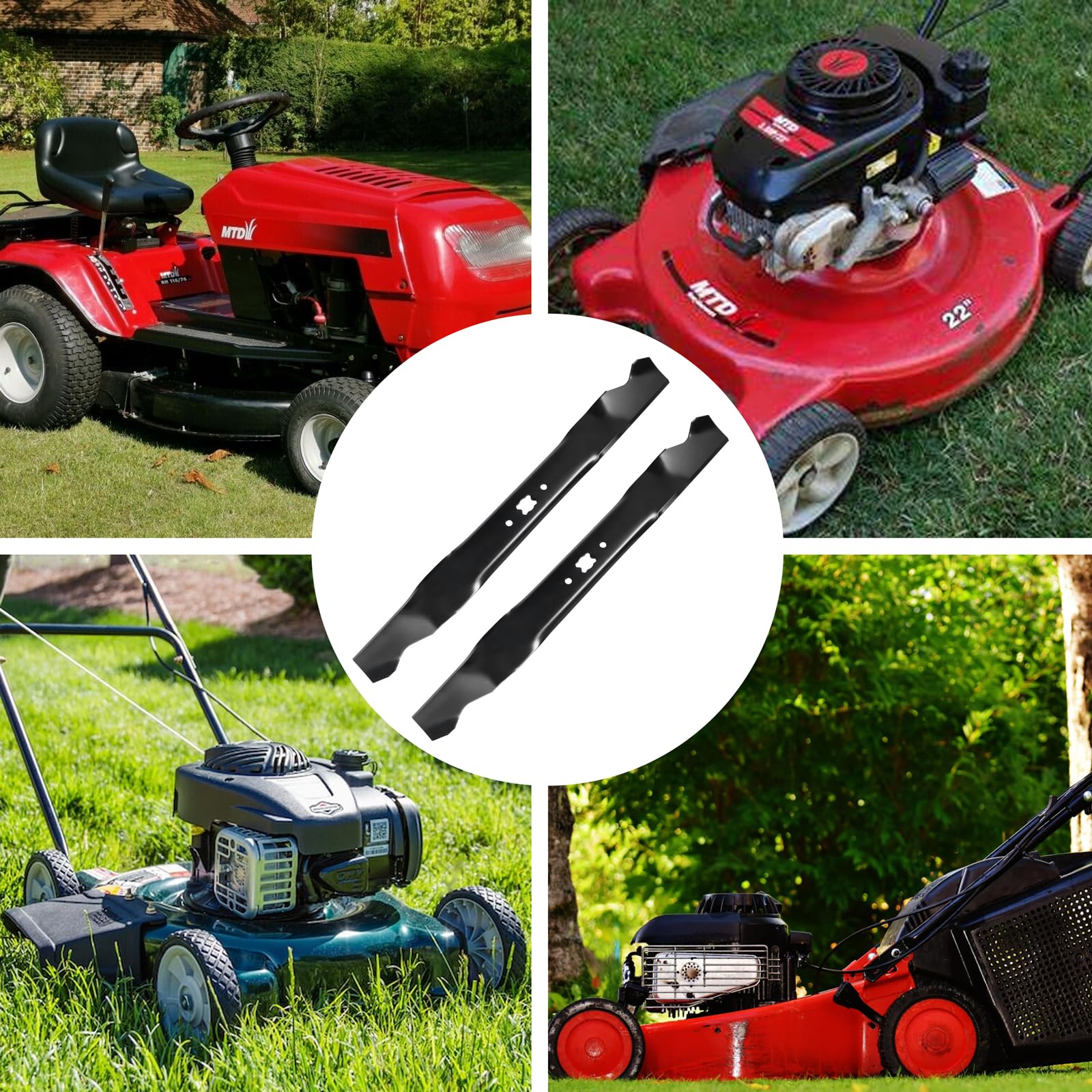 Parts Camp Mulching Lawn Mower Blade 942-0741a 21 inch Mulching Blade for MTD/Cub Cadet/Troy ...