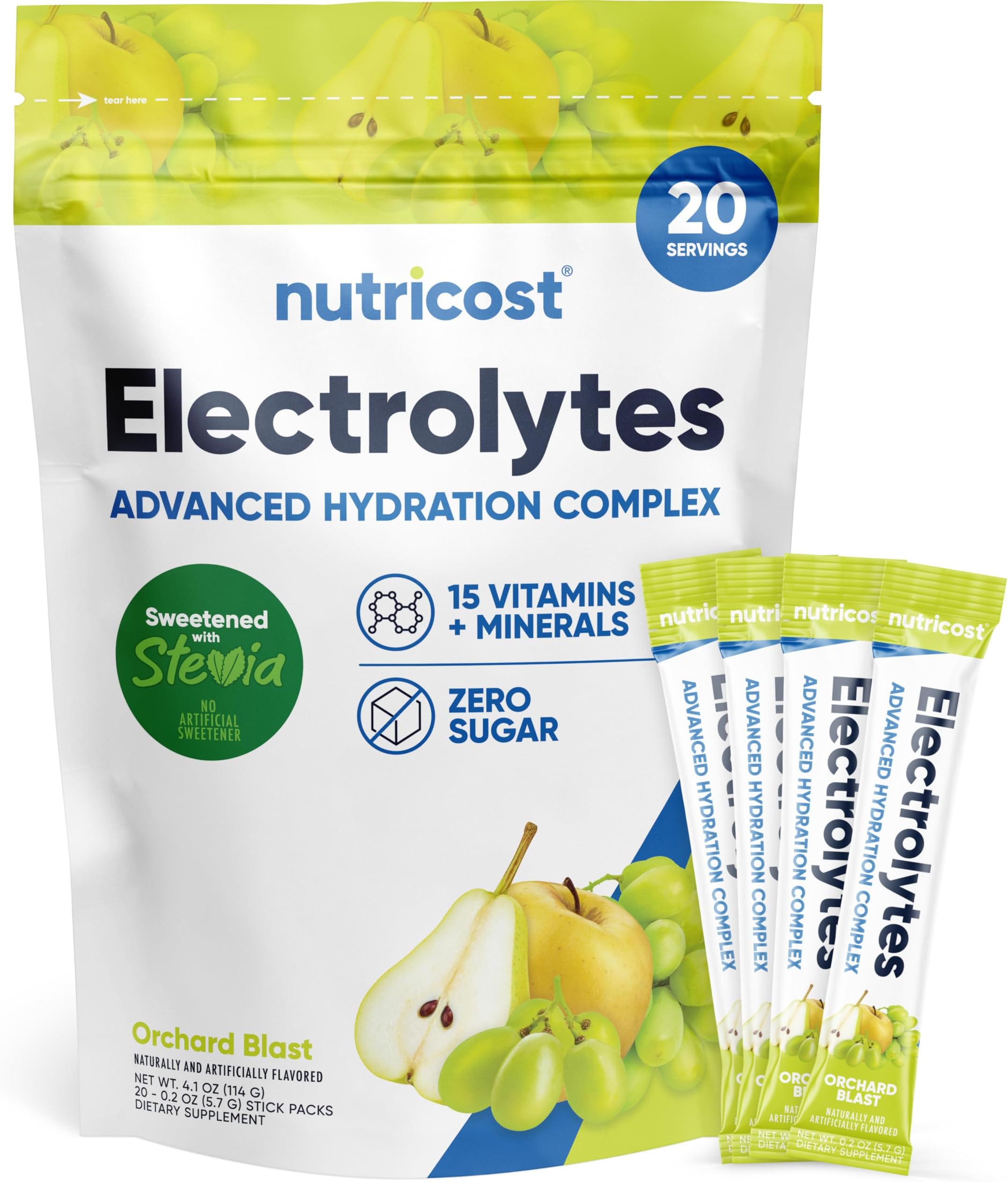 Amazon.com: Nutricost Electrolytes Powder Hydration Packets (Orchard ...
