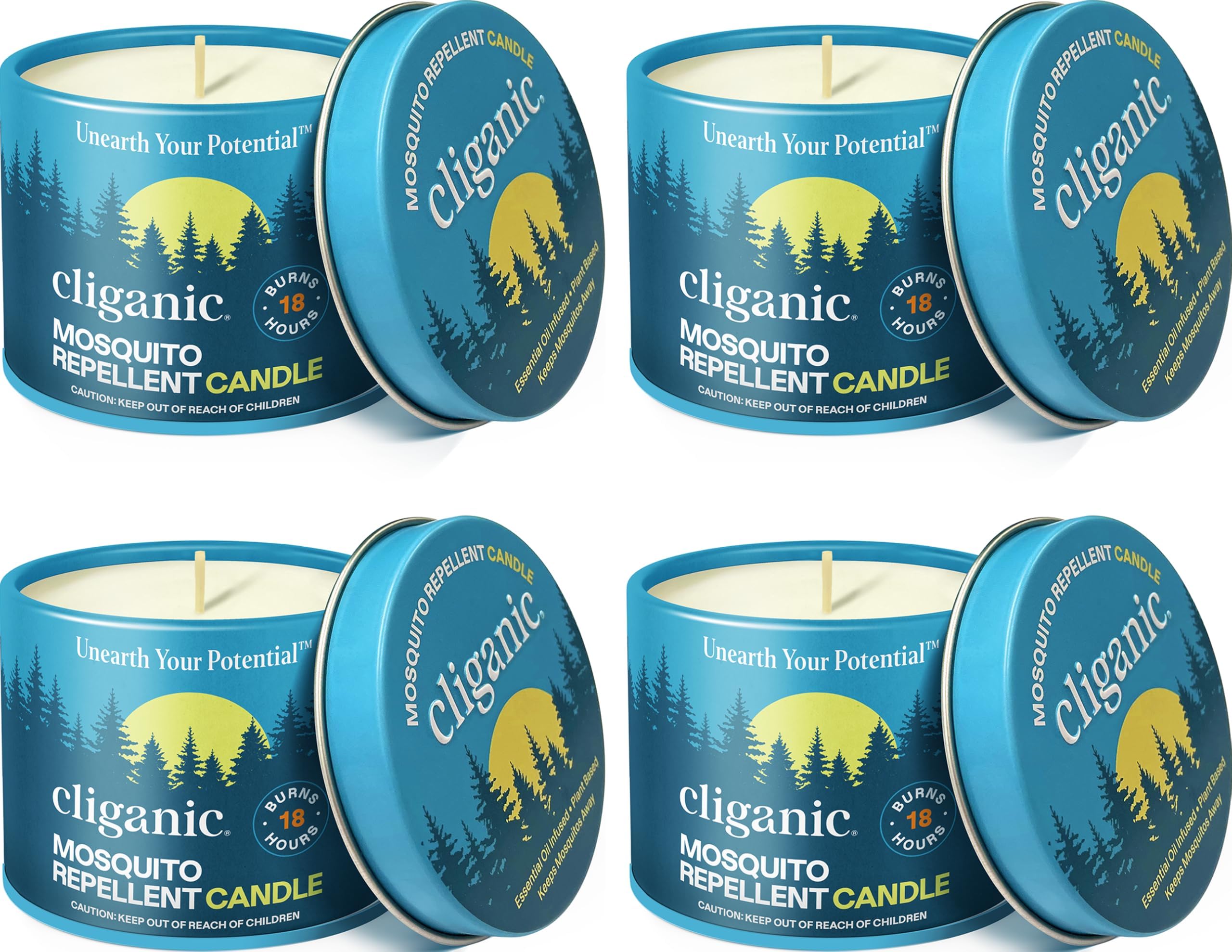 Amazon.com: 2 Mosquito Candles for Outside. Citronella Candles Outdoor ...