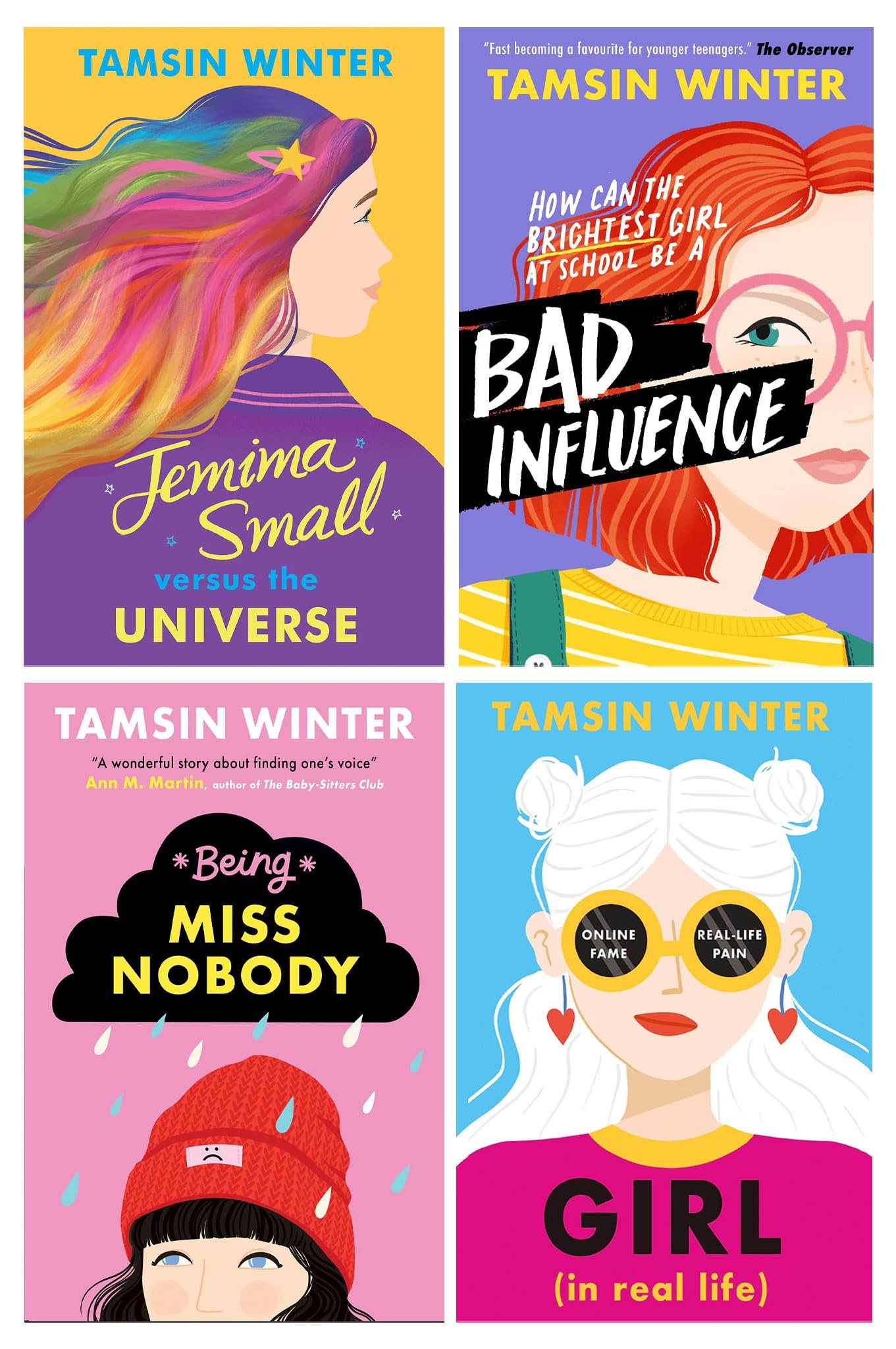 Tamsin Winter 4 Books Collection Set ( Girl-In Real Life, Being Miss ...