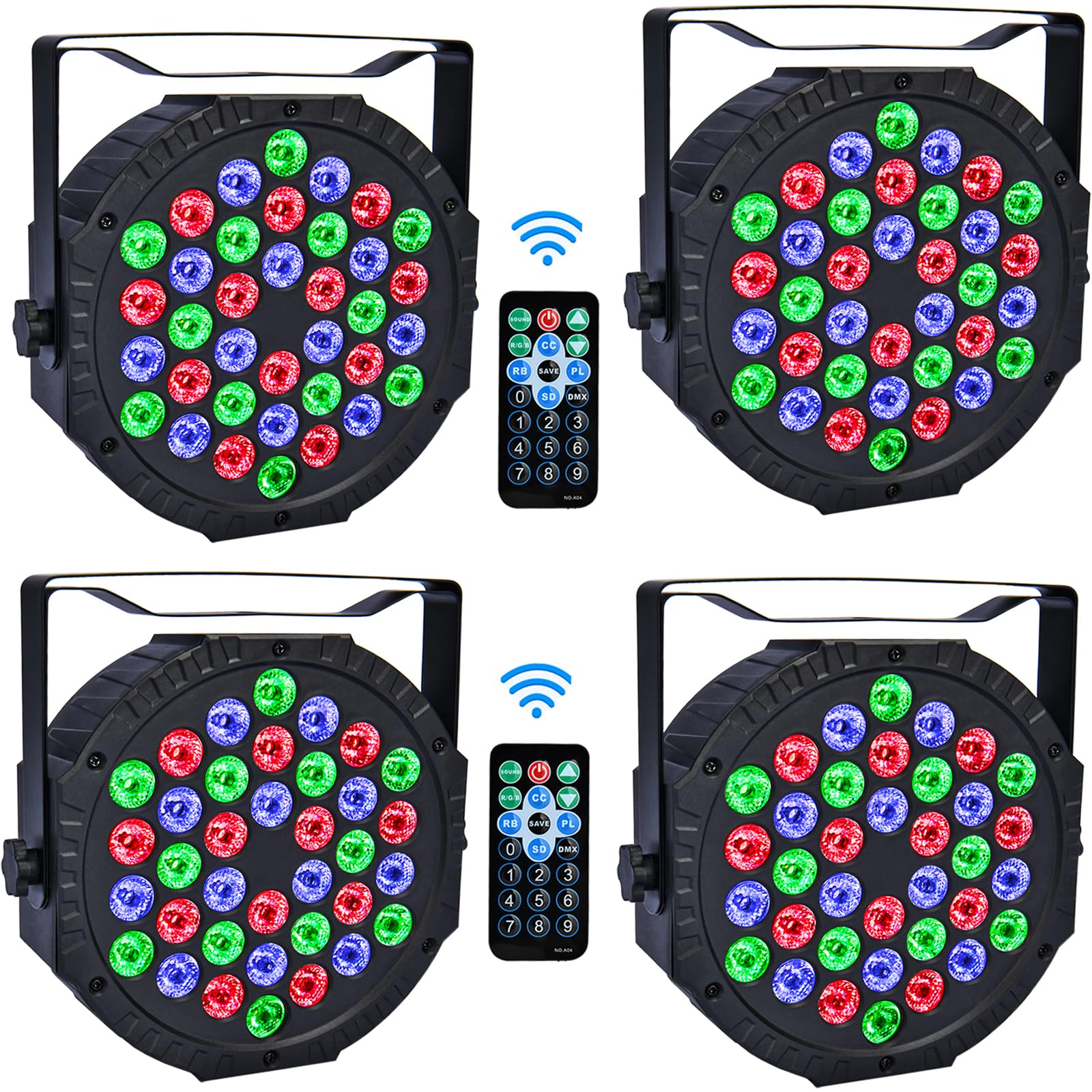 Snapklik.com : Stage Lights 36 LED Par Lights RGB Stage Lighting ...