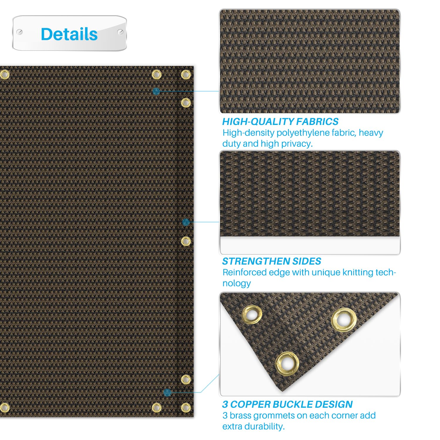 Snapklik.com : Patio Balcony Privacy Screen 2.5 X 50 Railing Cover For ...