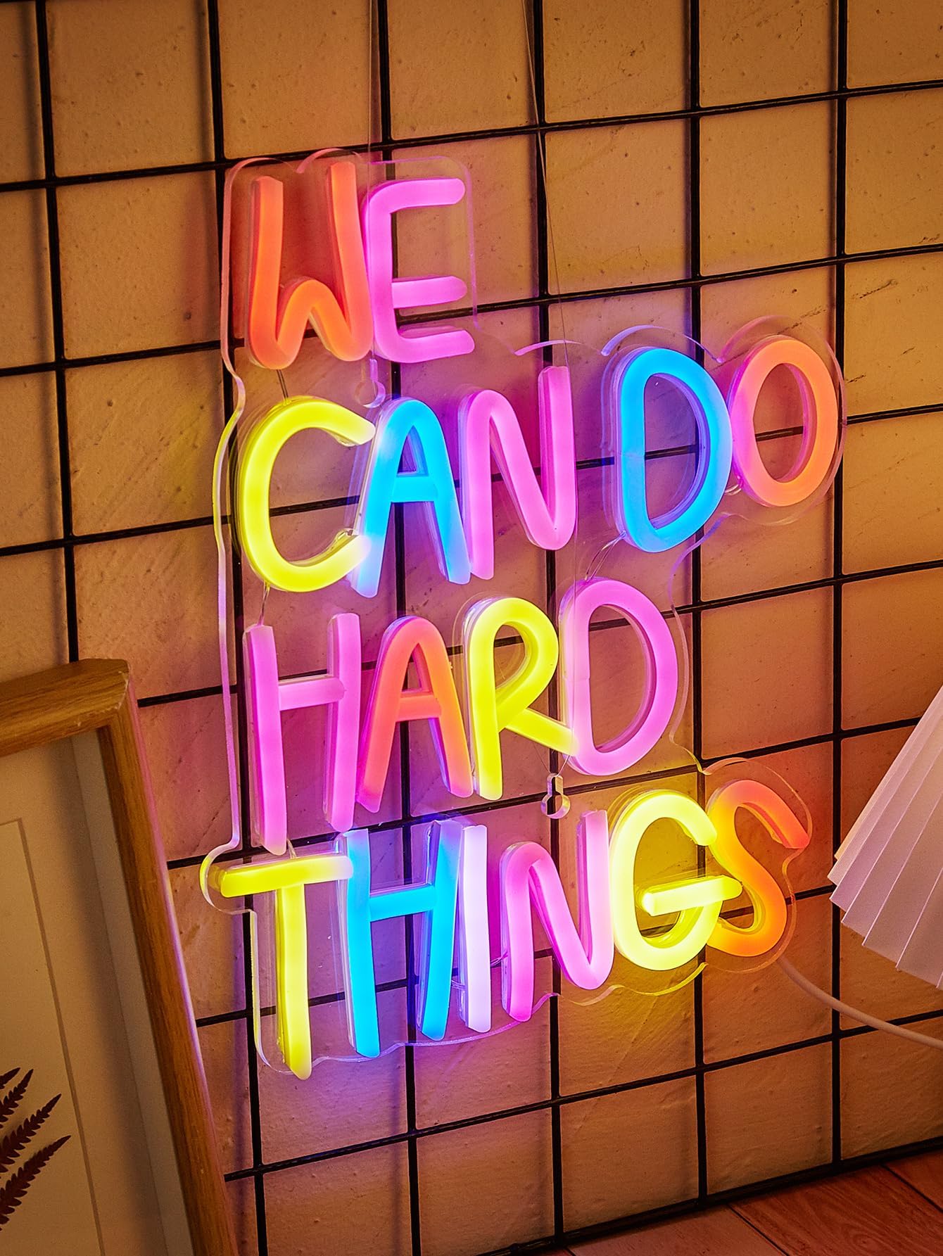 Amazon.com : LED Neon We can do hard things Cute Neon Sign, USB Powered ...