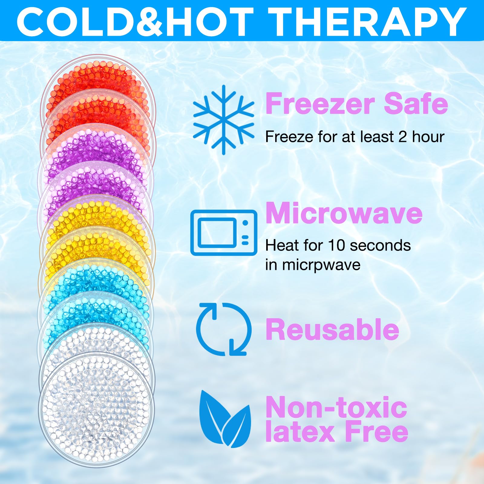 Snapklik.com : TrelaCo Ice Packs For Injuries Reusable 30 Pcs Round ...