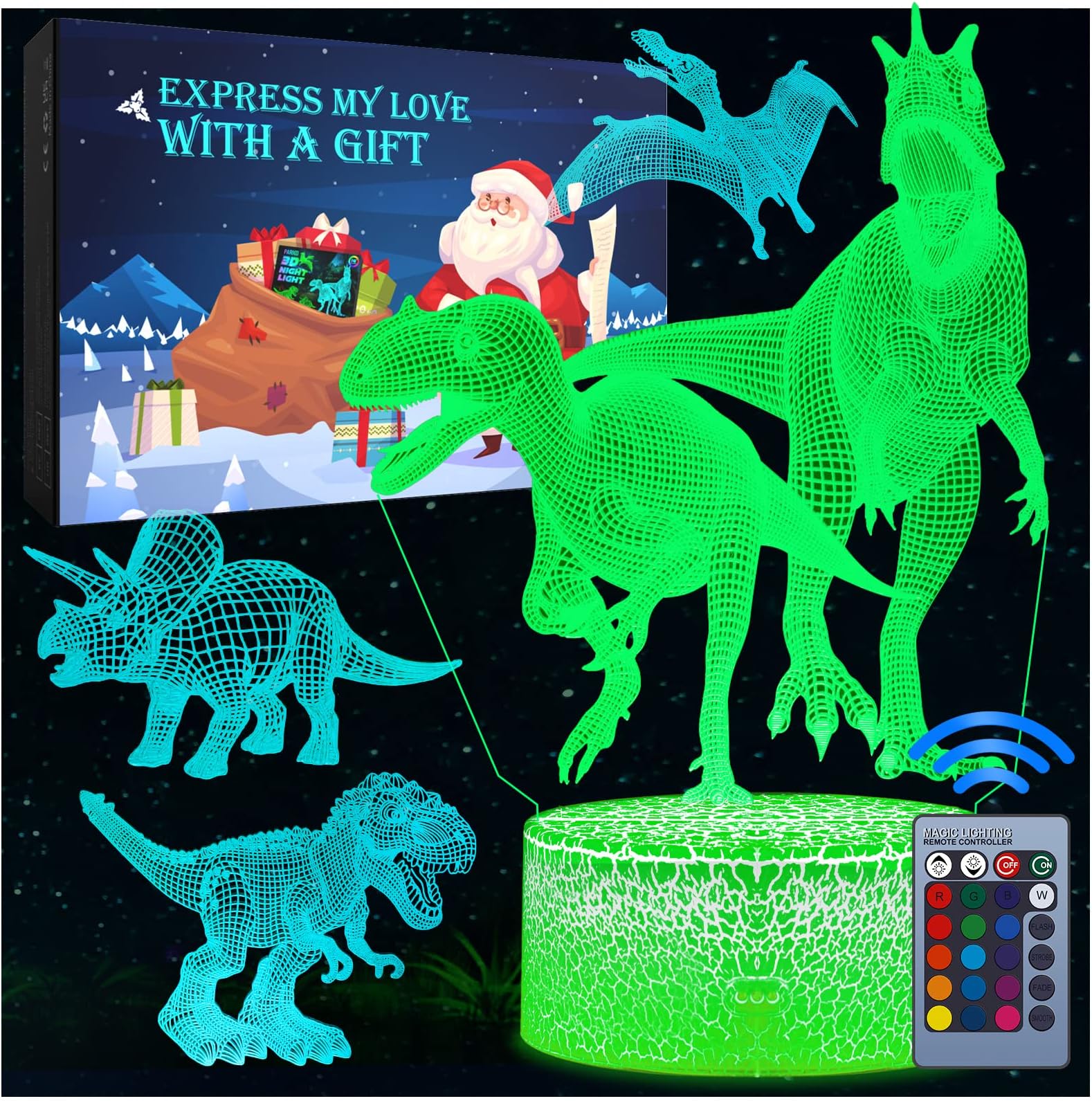 PARIGO Dinosaur Night Light Kids Gifts - Dinosaur Toy Gift Night Lamp ...