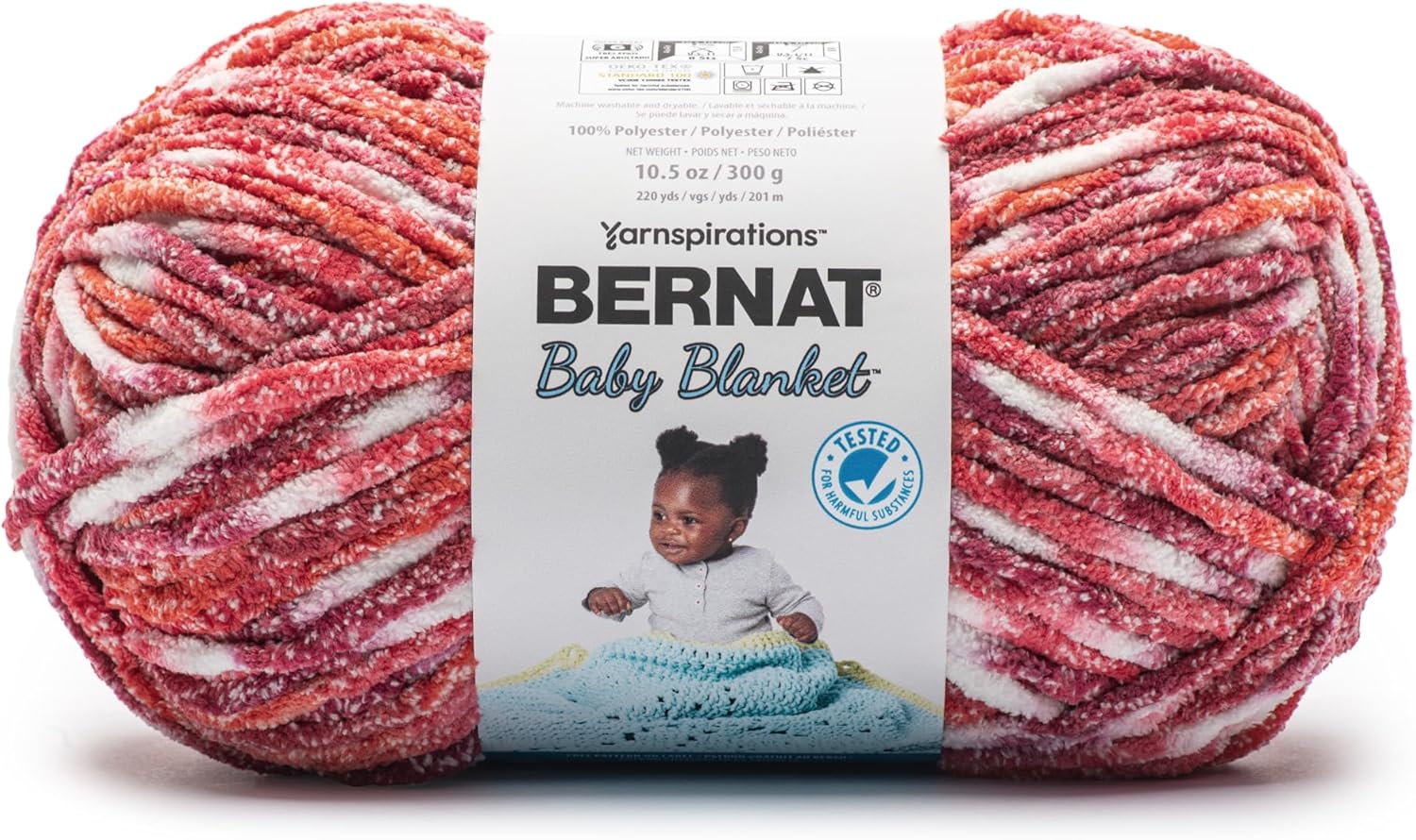 Amazon.com: Bernat Baby Blanket RED Ribbon Yarn - 1 Pack : Everything Else
