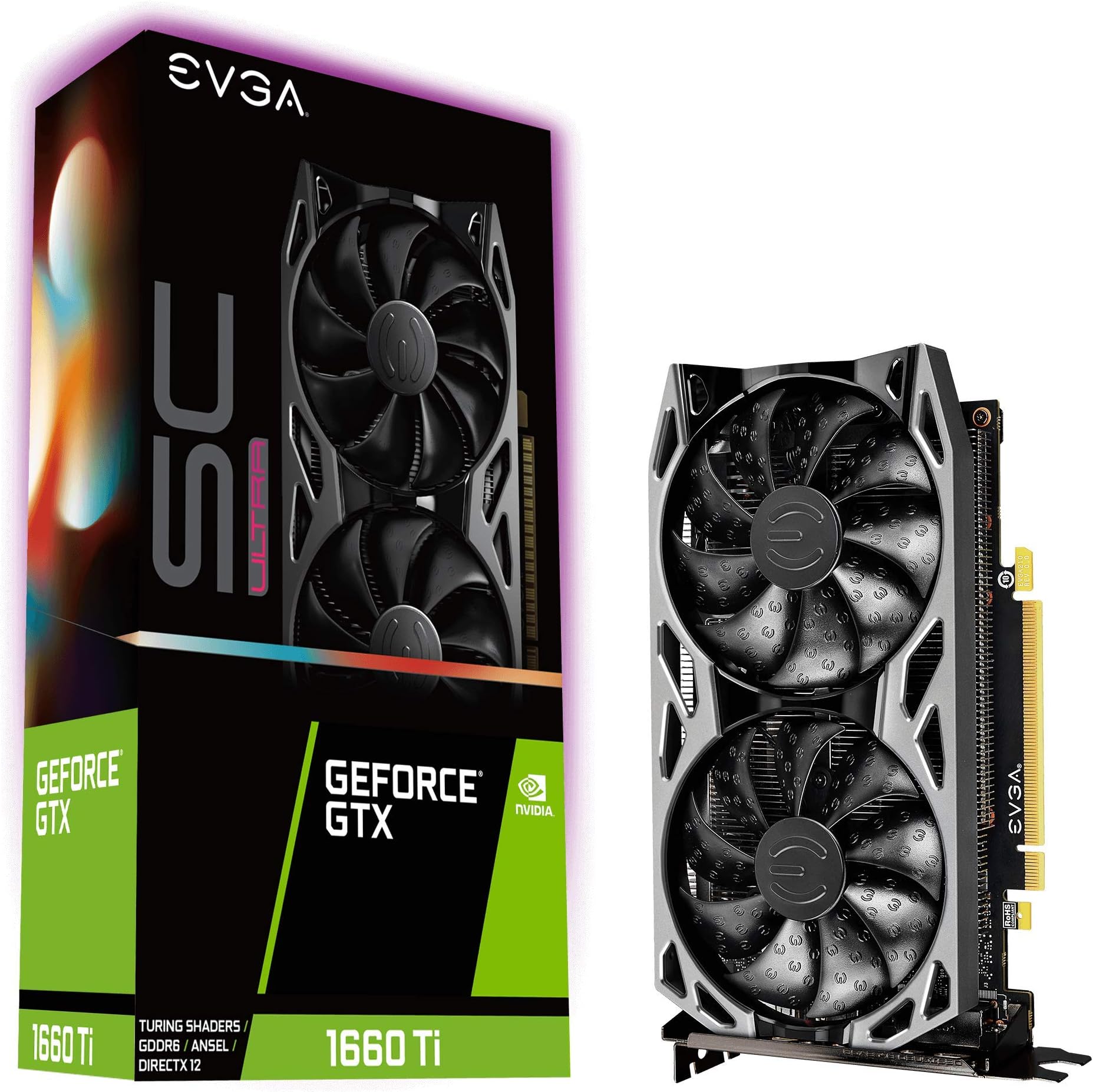 Amazon.com: EVGA 06G-P4-1667-KR GeForce GTX 1660 Ti SC Ultra Gaming ...