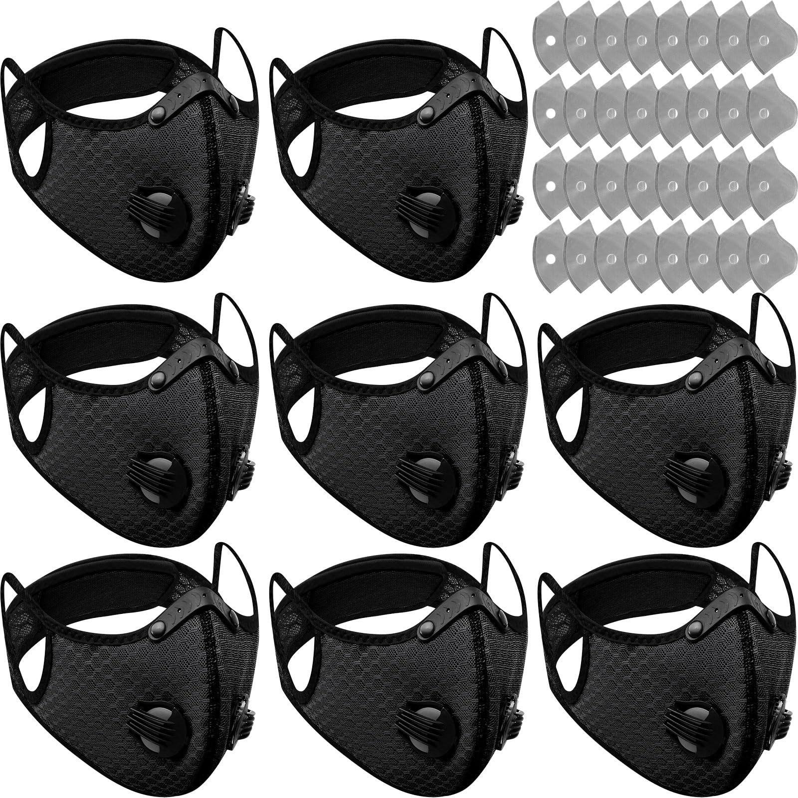 Threlaco 8 Pcs Dust Mask Breathable Reusable Respirator Mask with ...