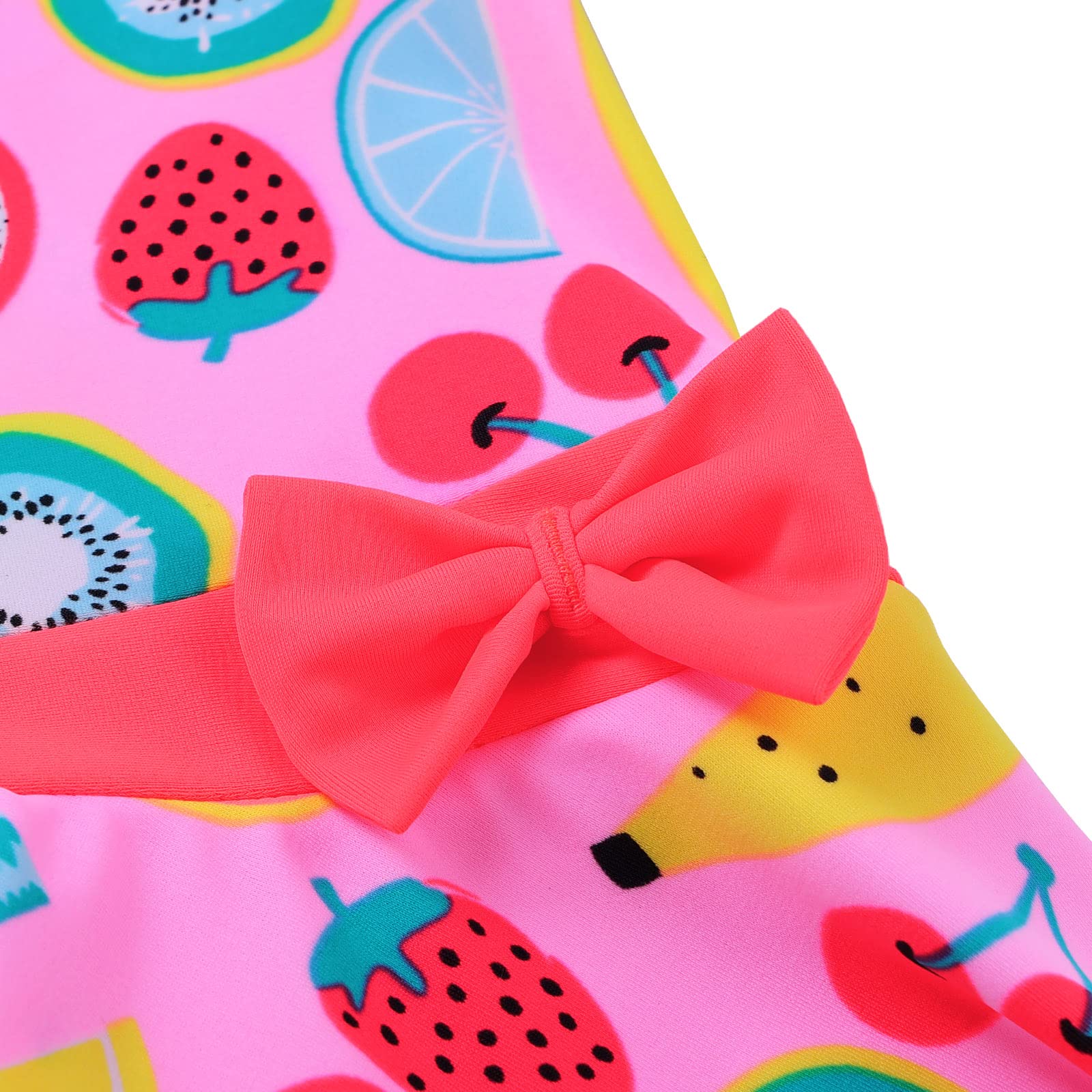 Snapklik.com : Girls Swimsuit One Piece UPF 50+ Floral Skirted Bathing ...