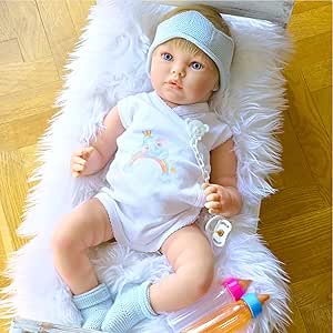 MARÍA JESÚS Male Reborn Doll, 52cm, 2kg, All-Silicone, Bathable ...