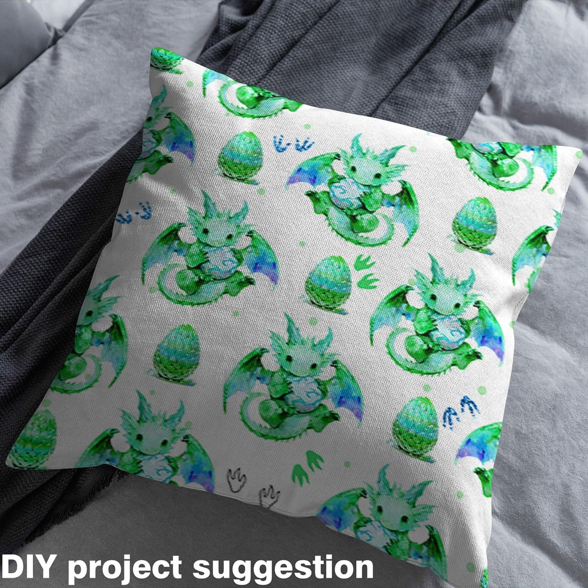 Snapklik.com : Cartoon Dragon Fabric By The Yard 3 Yards Kids Dragon ...