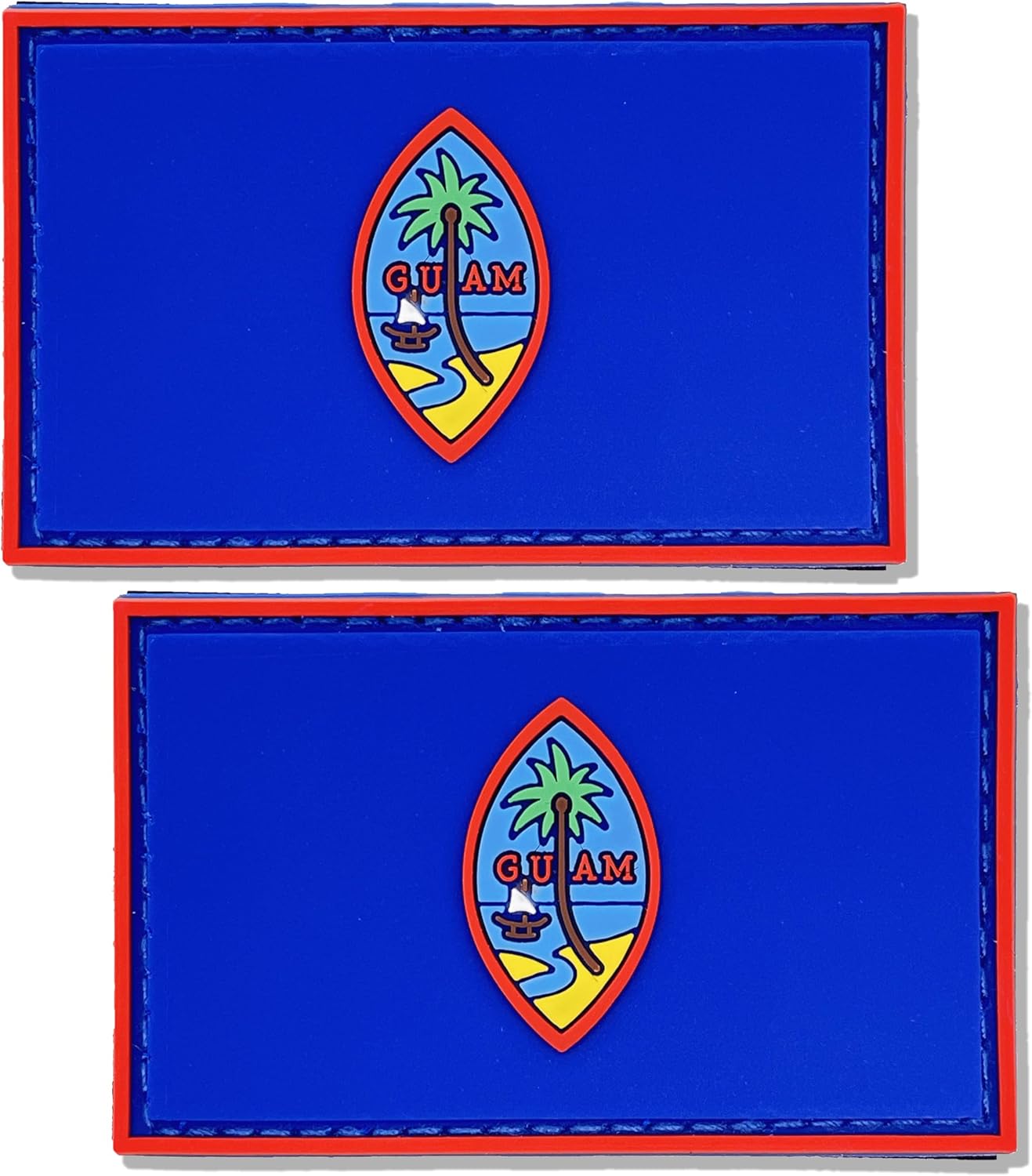 Amazon.com: SoKoot Guam Flag Patch Guam Flags PVC Hook and Loop Fastener Patches Guamanian Flags ...