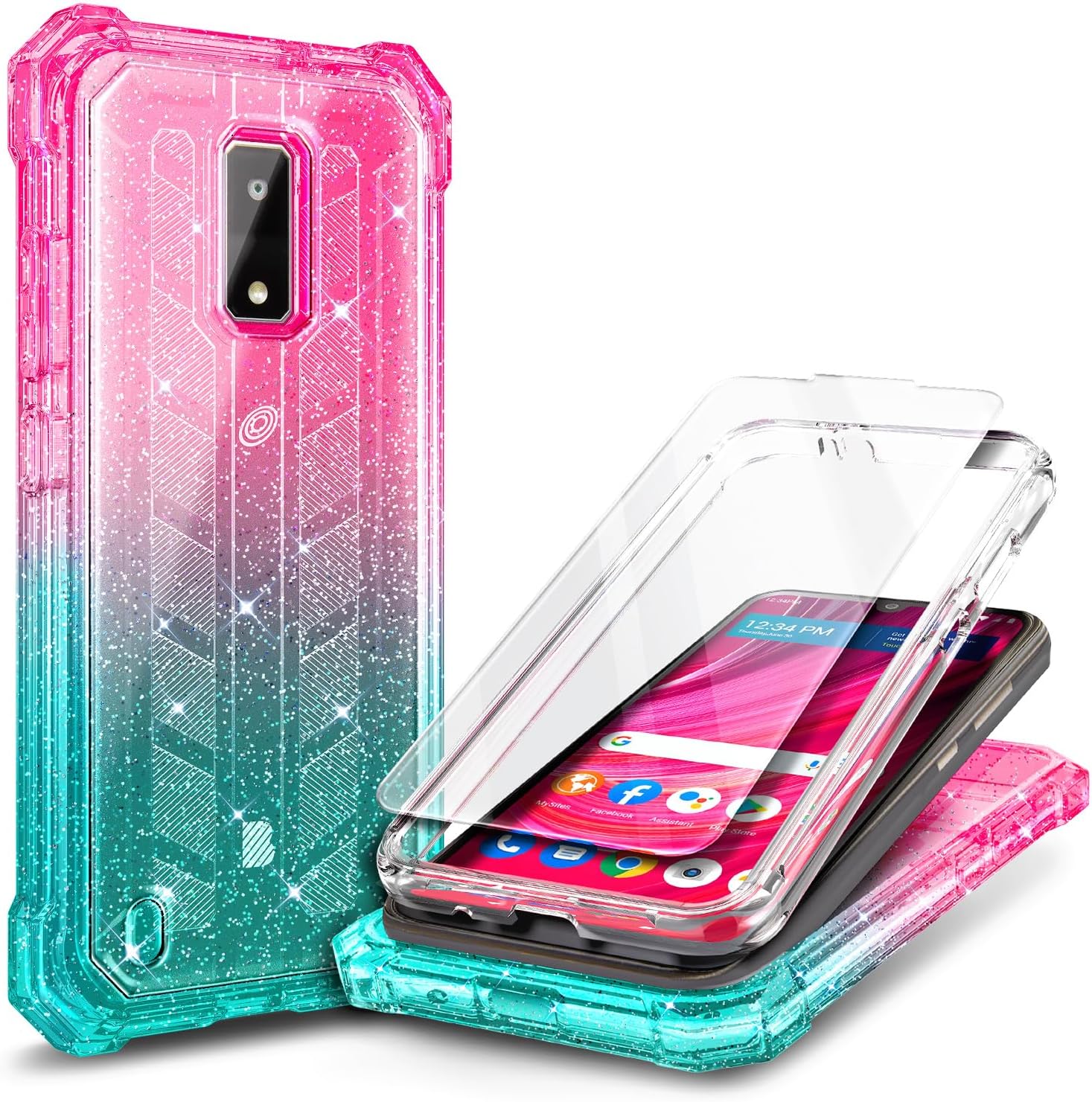 Amazon.com: WDHD Compatible with BLU View 4 (B135DL) Case with Tempered ...