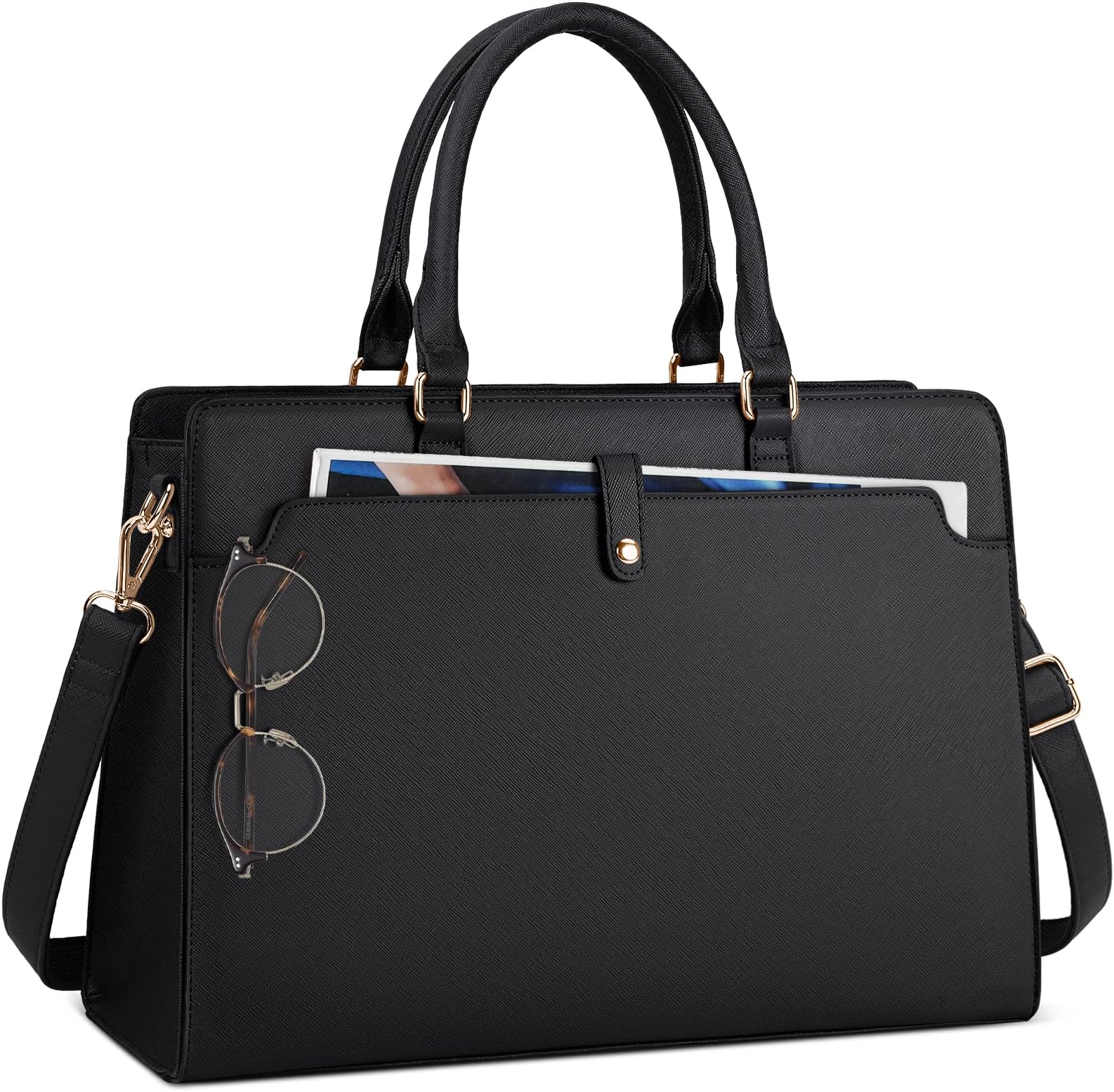 Amazon.com: Laptop Bag for Women Leather Work Tote 15.6 Inch Laptop for ...
