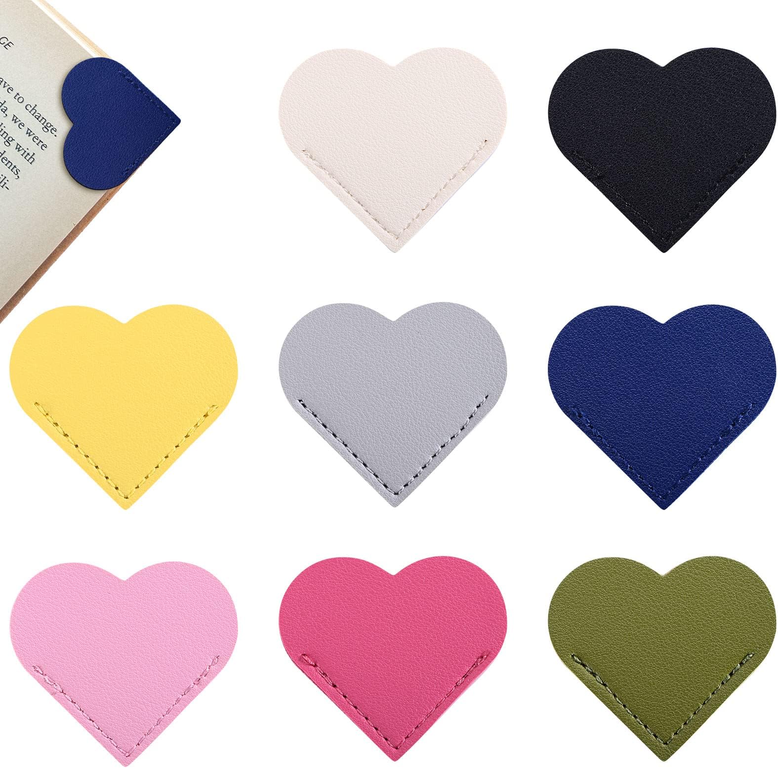 Amazon.com: 12 Pcs Leather Corner Bookmarks for Women Book Lovers Gifts ...