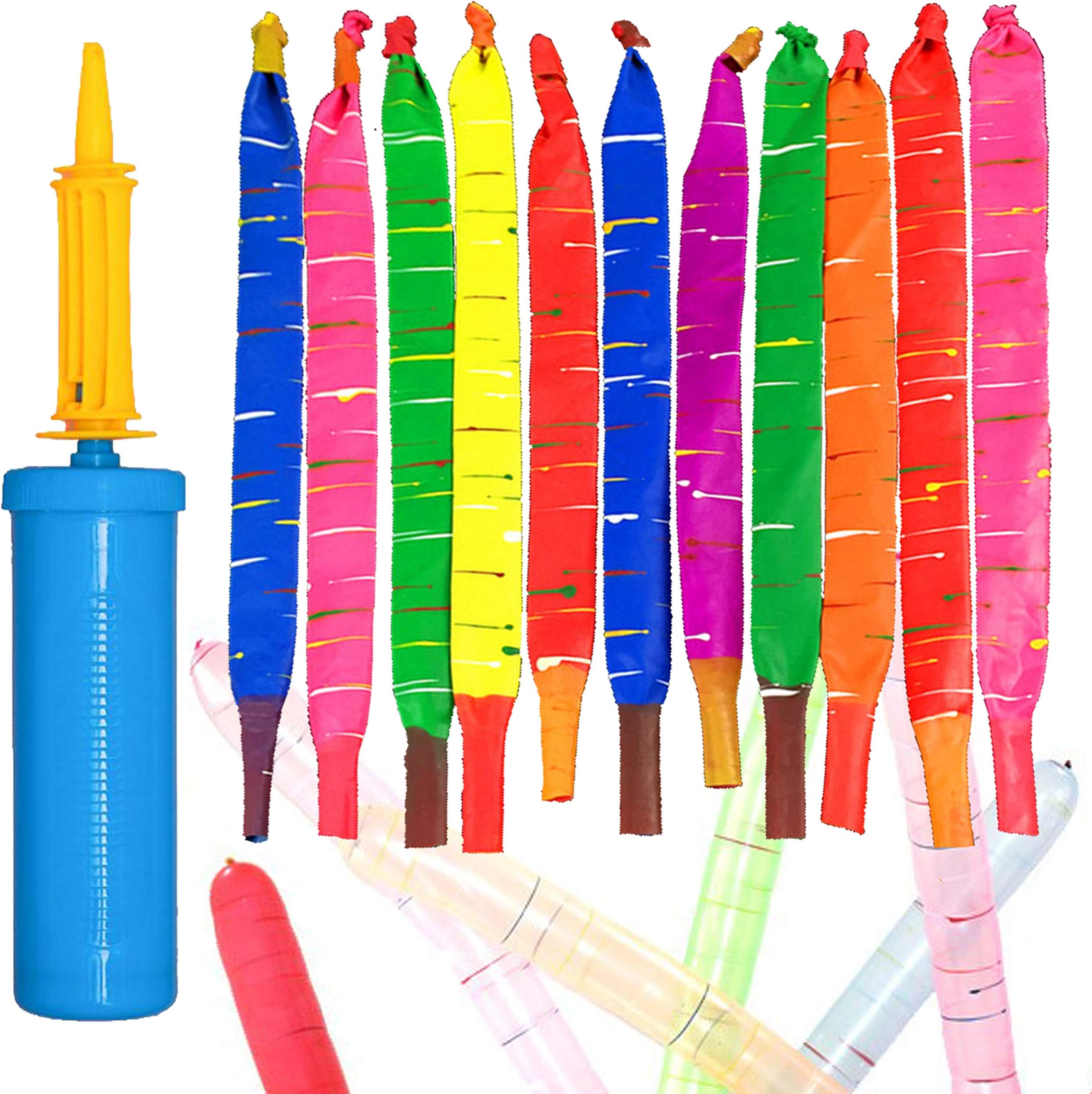 Amazon.com: Squiggly Worm Balloons (12-Pack) - Extra-Durable Latex ...