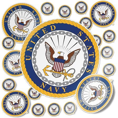 Amazon.com: US Navy Emblem Logo Sticker Vinyl Decal Laptop Water Bottle ...
