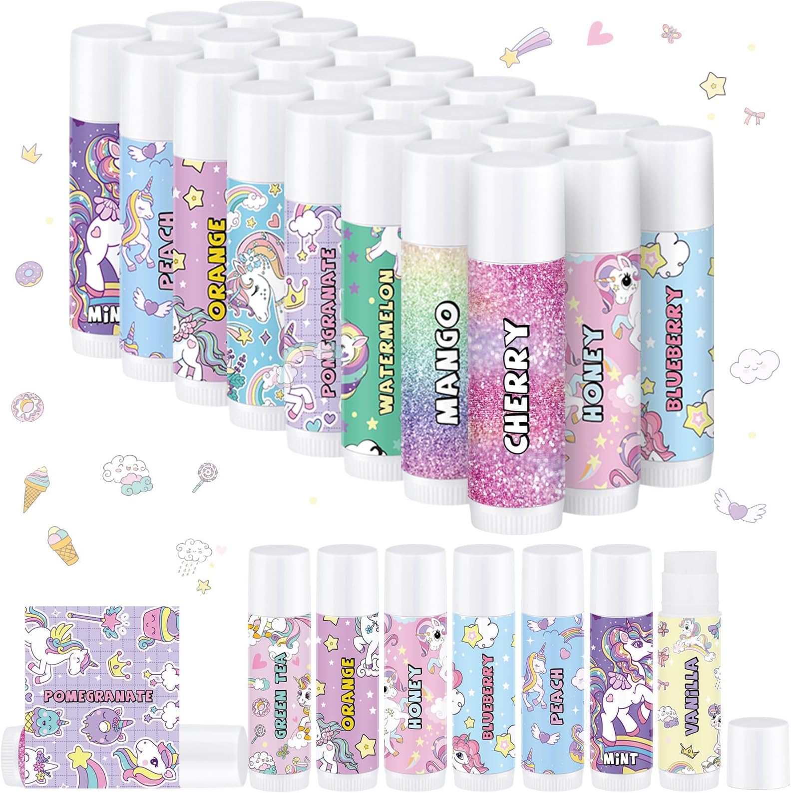 Amazon.com : Swiffen 24 Pcs Christmas Lip Balm for Kids Unicorn ...