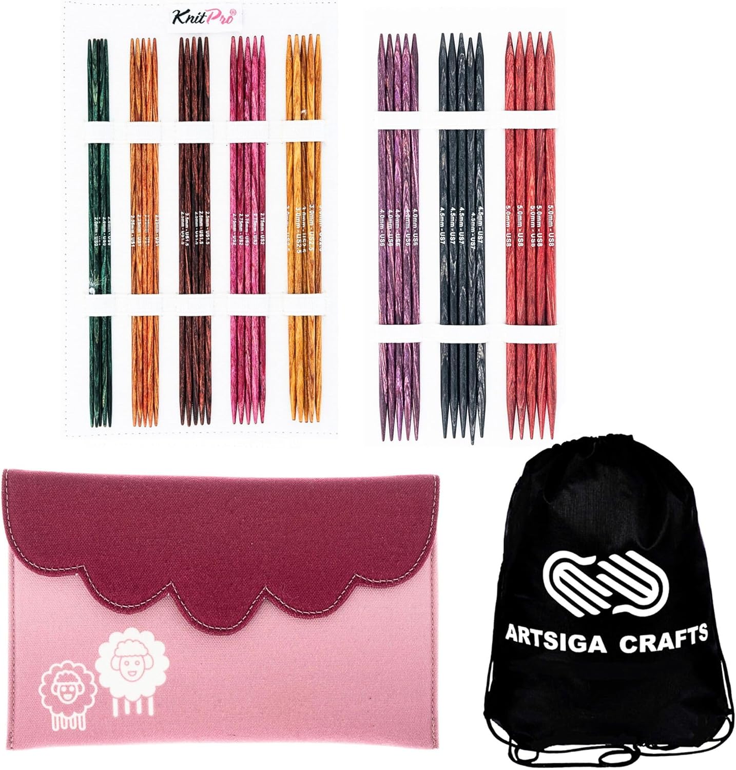 Amazon.com: KnitPro Dreamz Deluxe Set 6 inch DPN Double Pointed ...