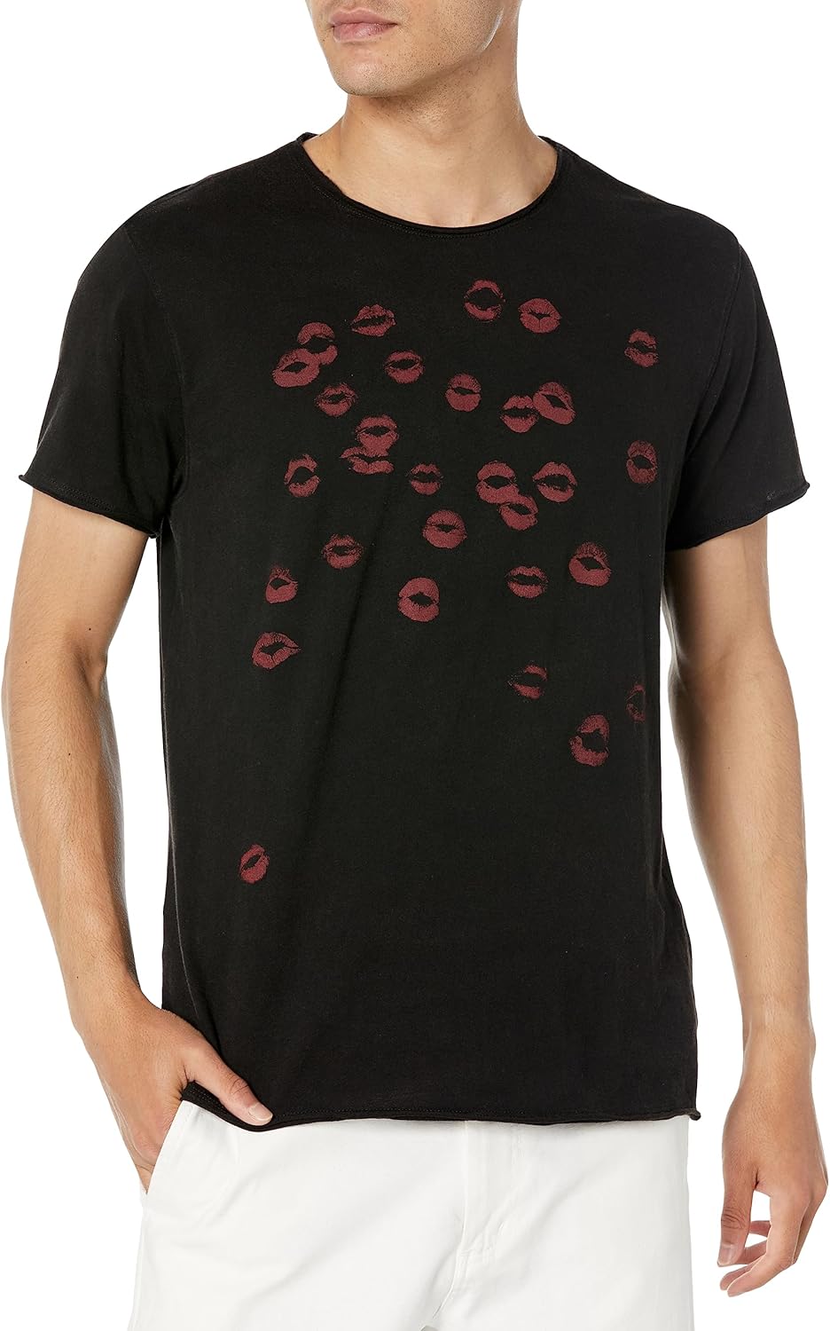 John Varvatos Men's Short Sleeve Graphic Tee Puker Up | Amazon.com