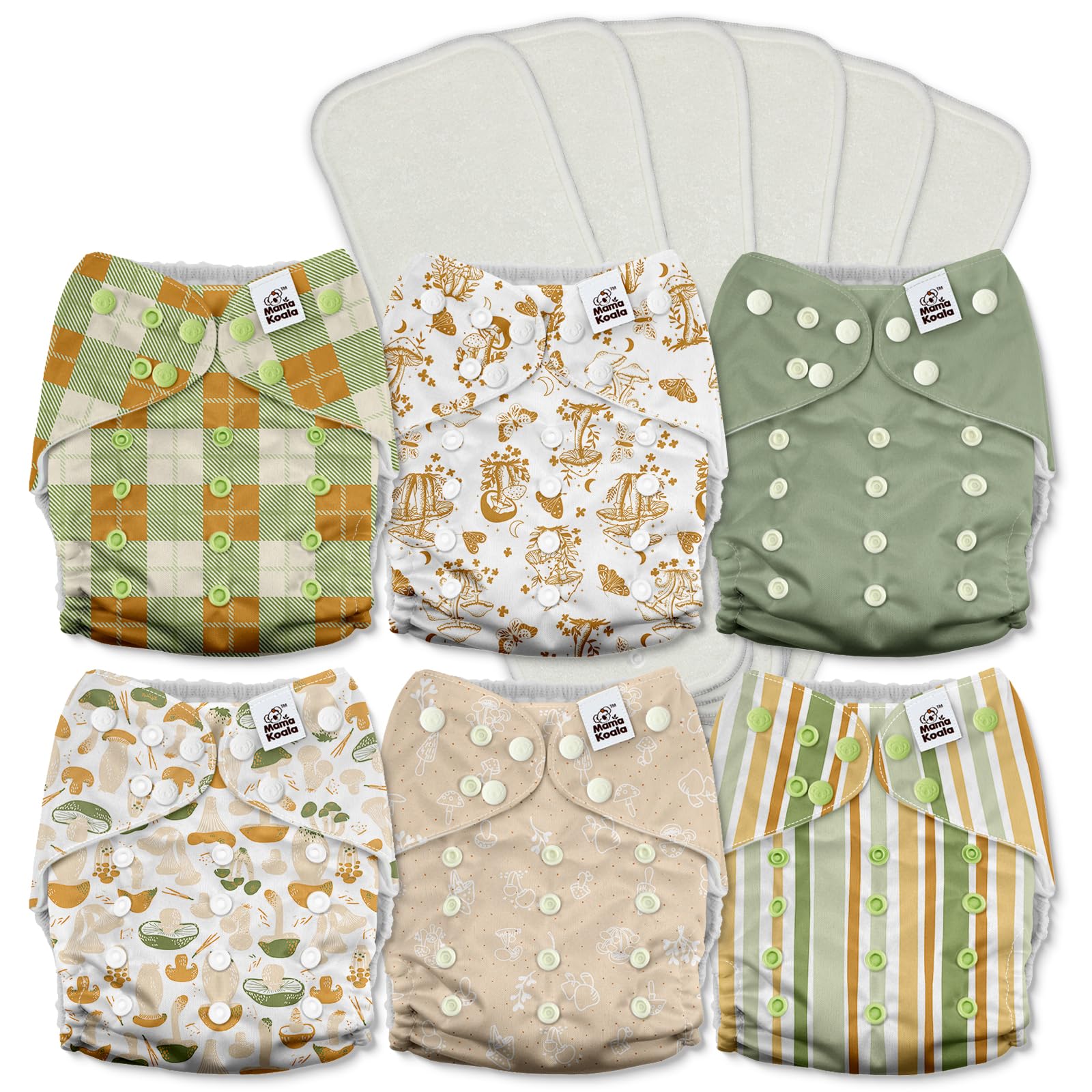 Amazon.com: Mama Koala 3.0 Pocket Cloth Diapers for Babies with AWJ ...