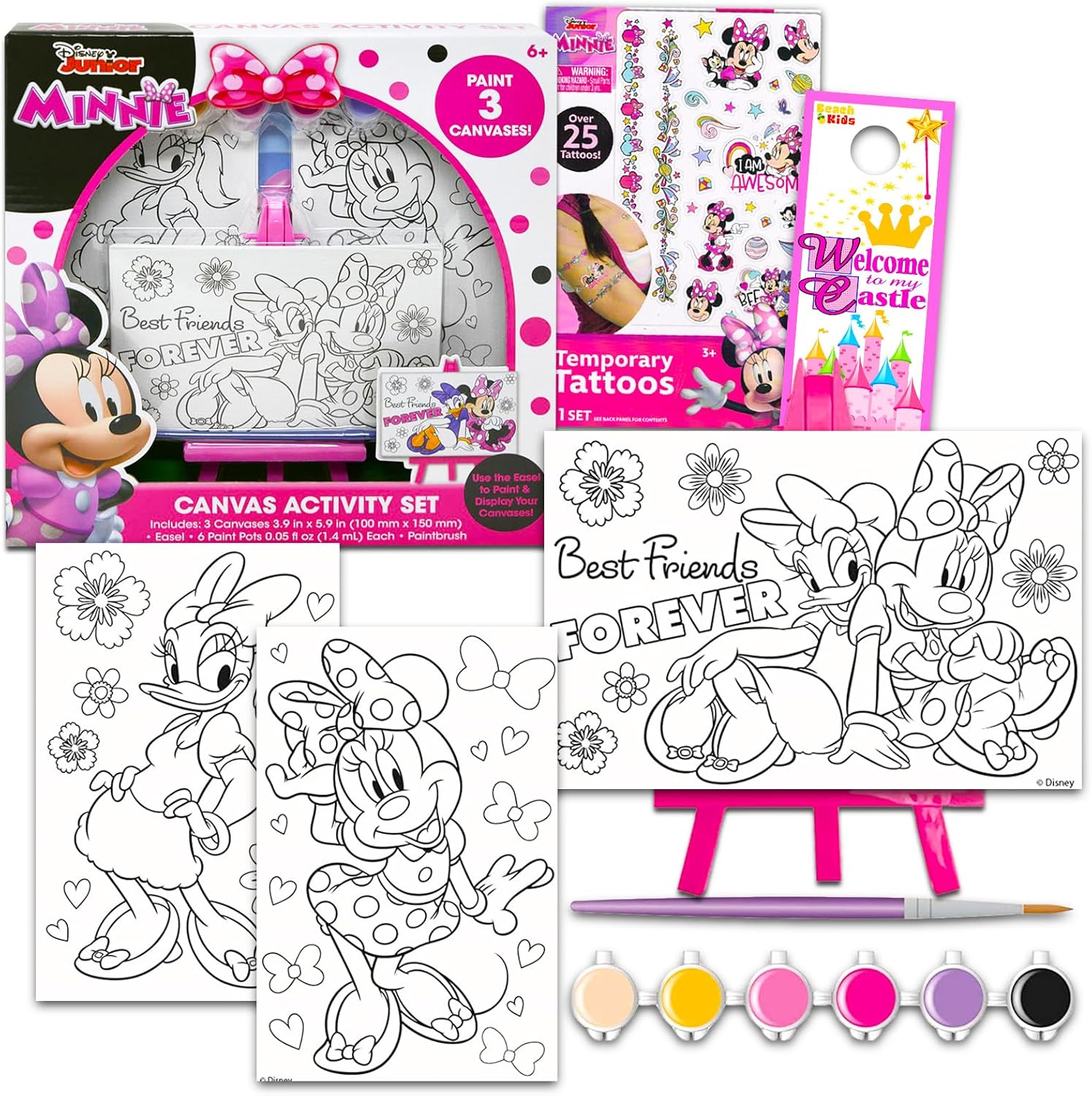 Amazon.com: Minnie Mouse Art Set - Bundle of Art Supplies with Canvases ...