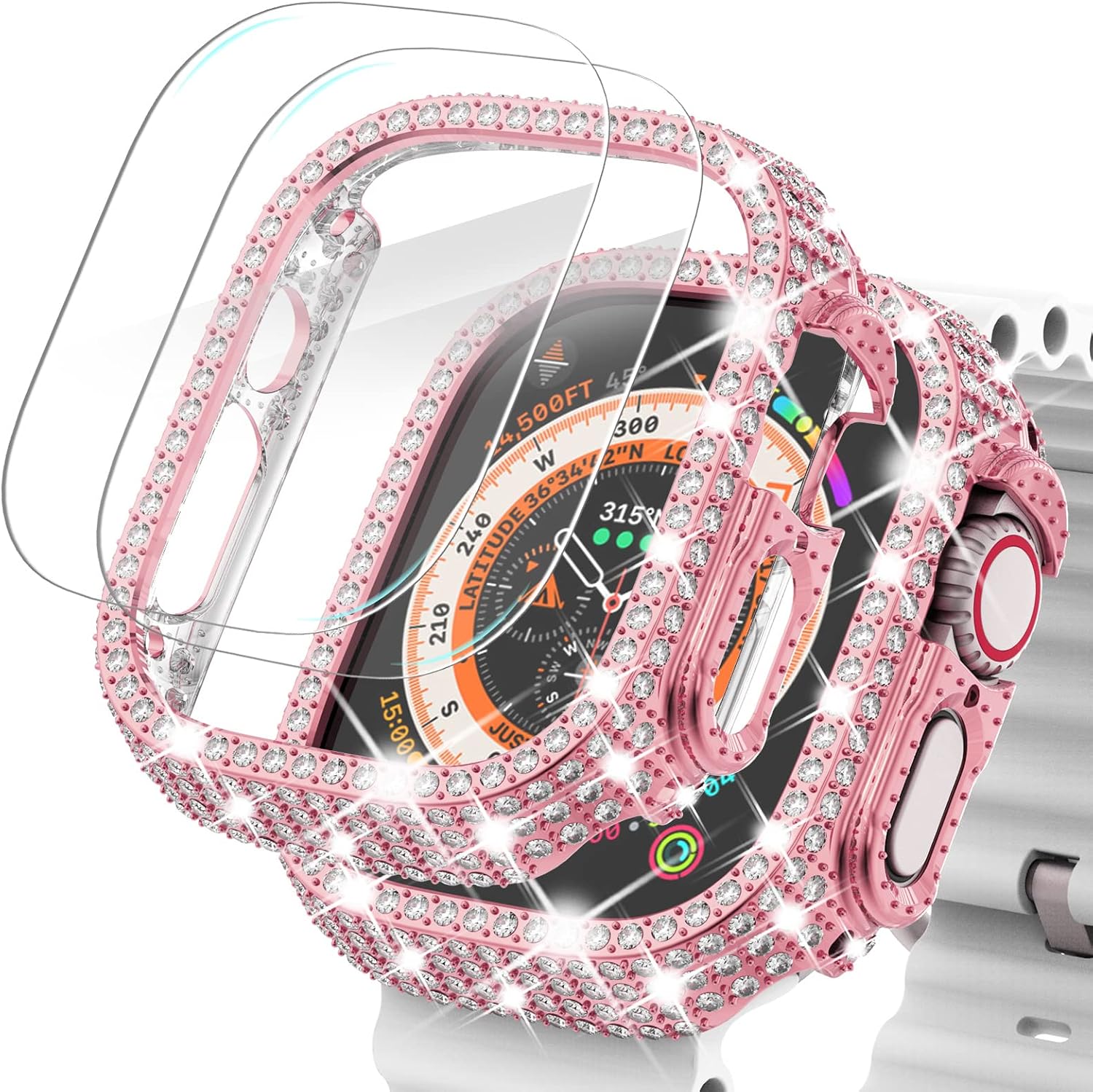 Amazon.com: [2+1] Surace Compatible for Apple Watch Ultra 49mm Screen ...