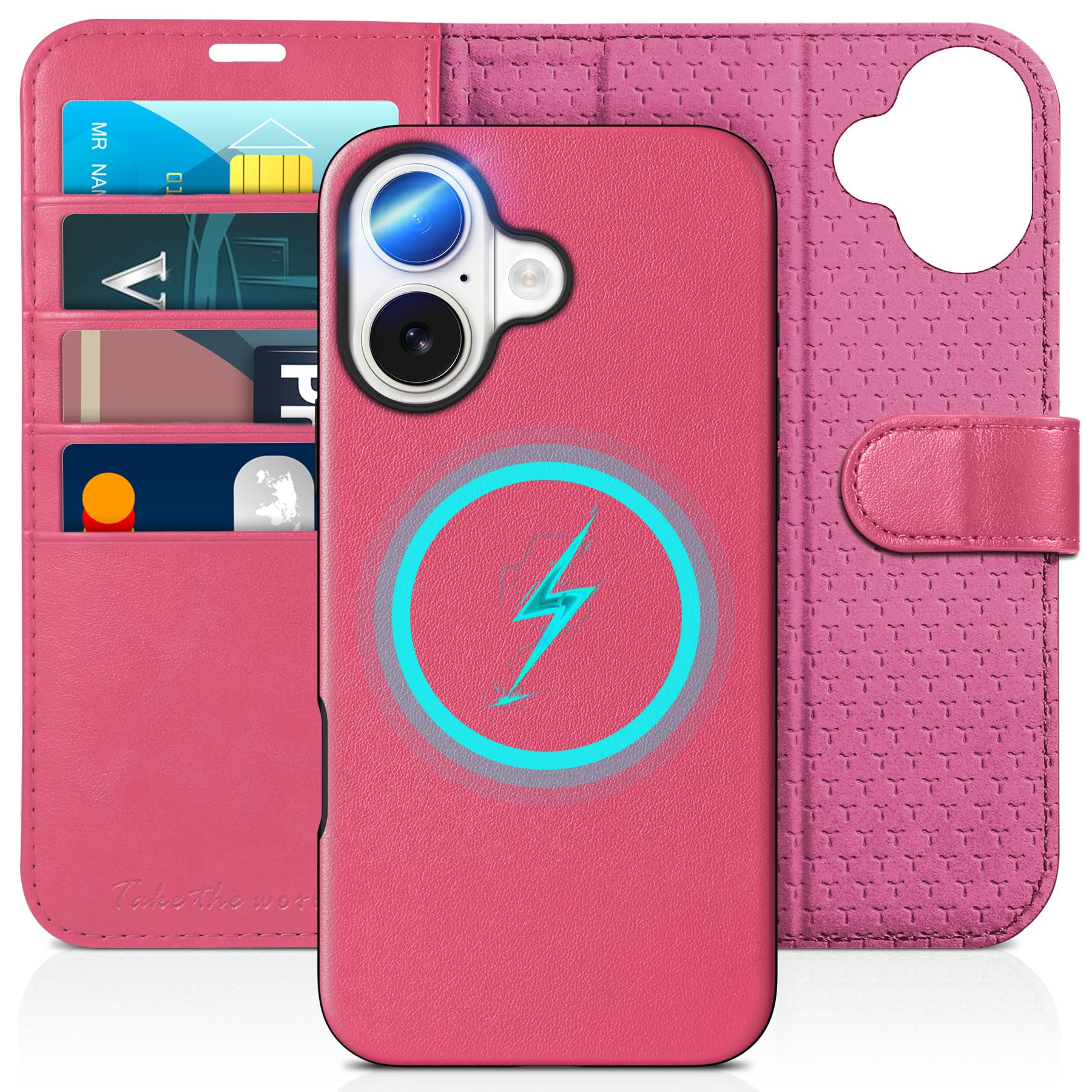 Amazon.com: TUCCH Case for iPhone 16, [Detachable] 2 in1 Magnetic PU ...