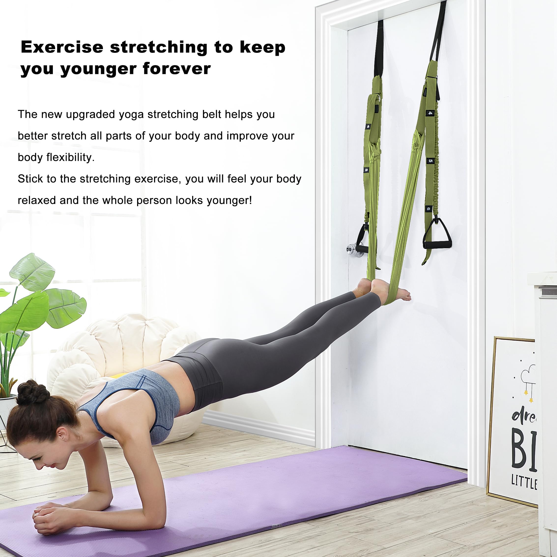 Snapklik.com : Yoga Stretching Strap, Leg Waist Back Bend Auxiliary ...