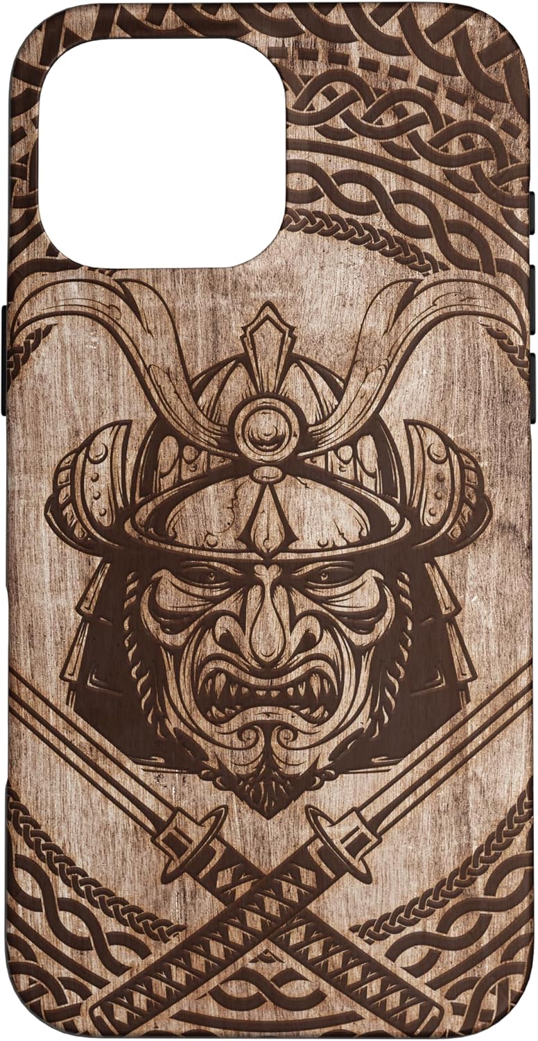 Amazon.com: iPhone 16 Pro Max Wood Samurai Japanese Warrior Bushido ...