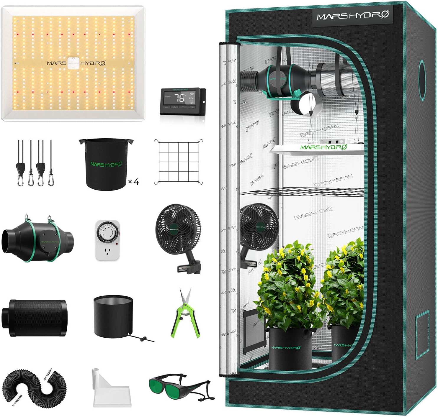 Amazon.com: Grow Tent Kit Complete 4X2X6 FT with Humidifier+Watering ...