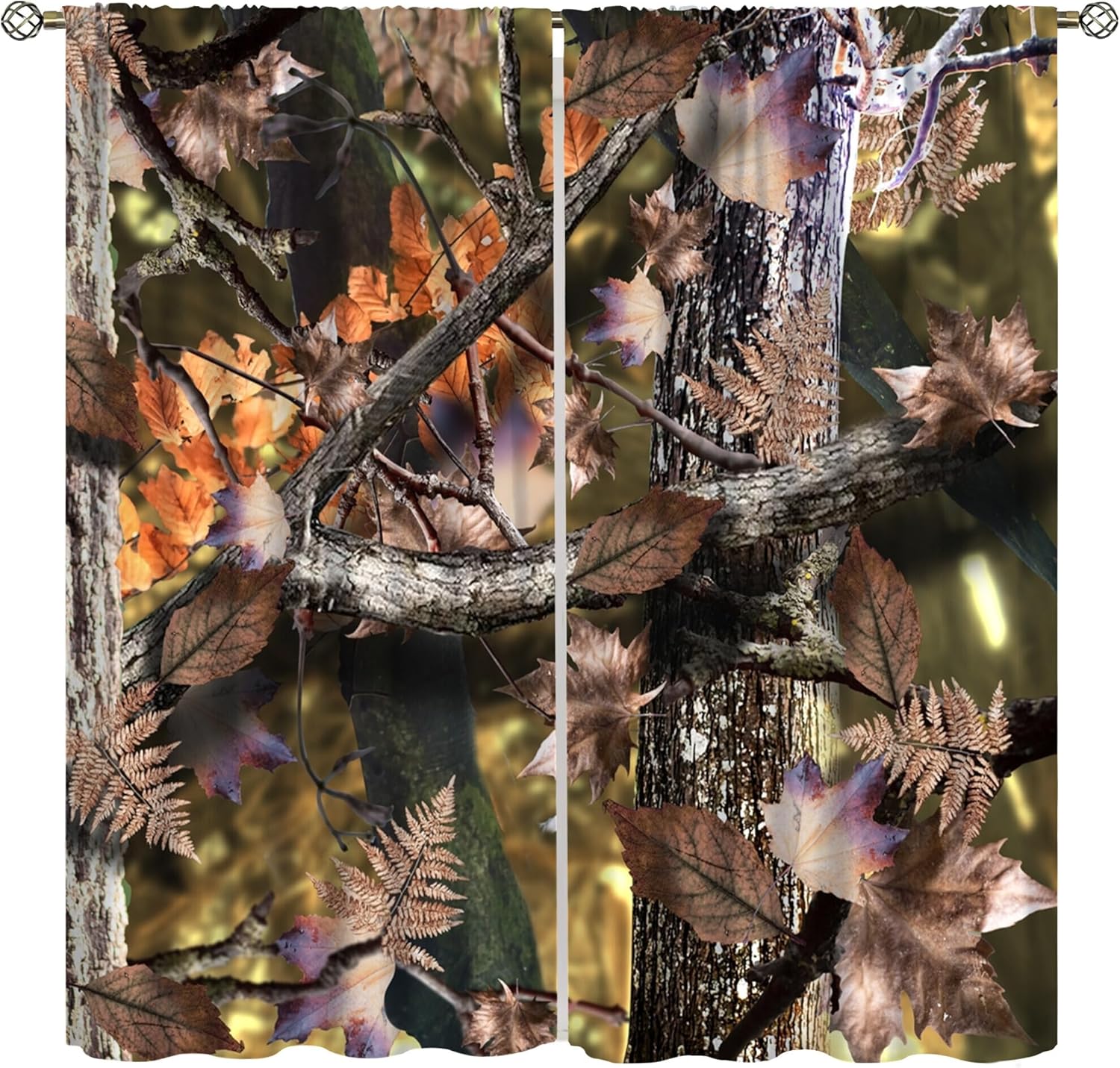 Amazon.com: Yoakiet Camo Tree Curtains, Forest Branches Real Camo Tree ...